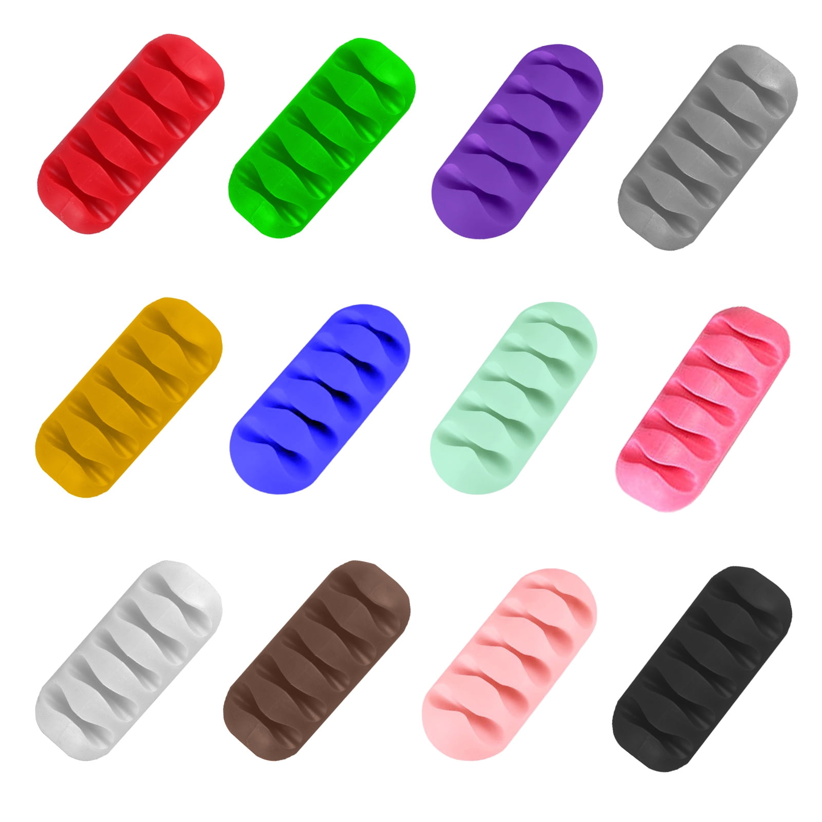 Gegong 12Pieces Self-Adhesive Cable Clips, Cable Organizer, Charging ...