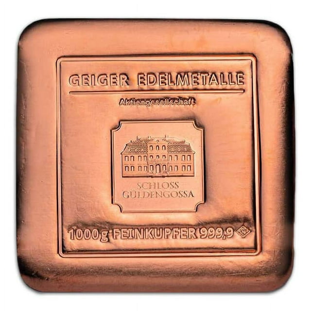 Geiger COPPER Bar - 1 Kilo, .9999 Pure - Walmart.com
