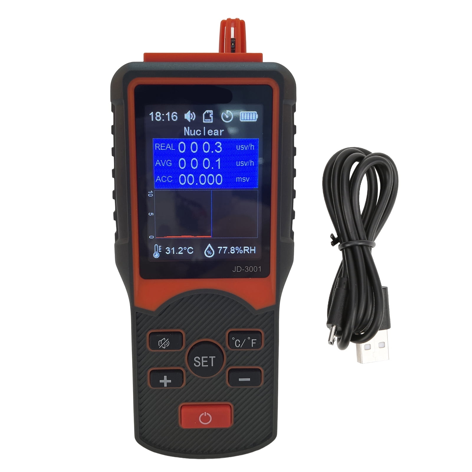 Geiger Counter Nuclear Radiation Detector, Beta Gamma Portable ...