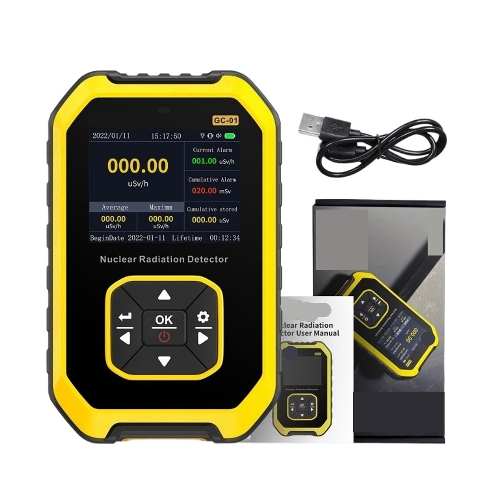 Geiger Counter Nuclear Radiation Detector Personal Dosimeter ...