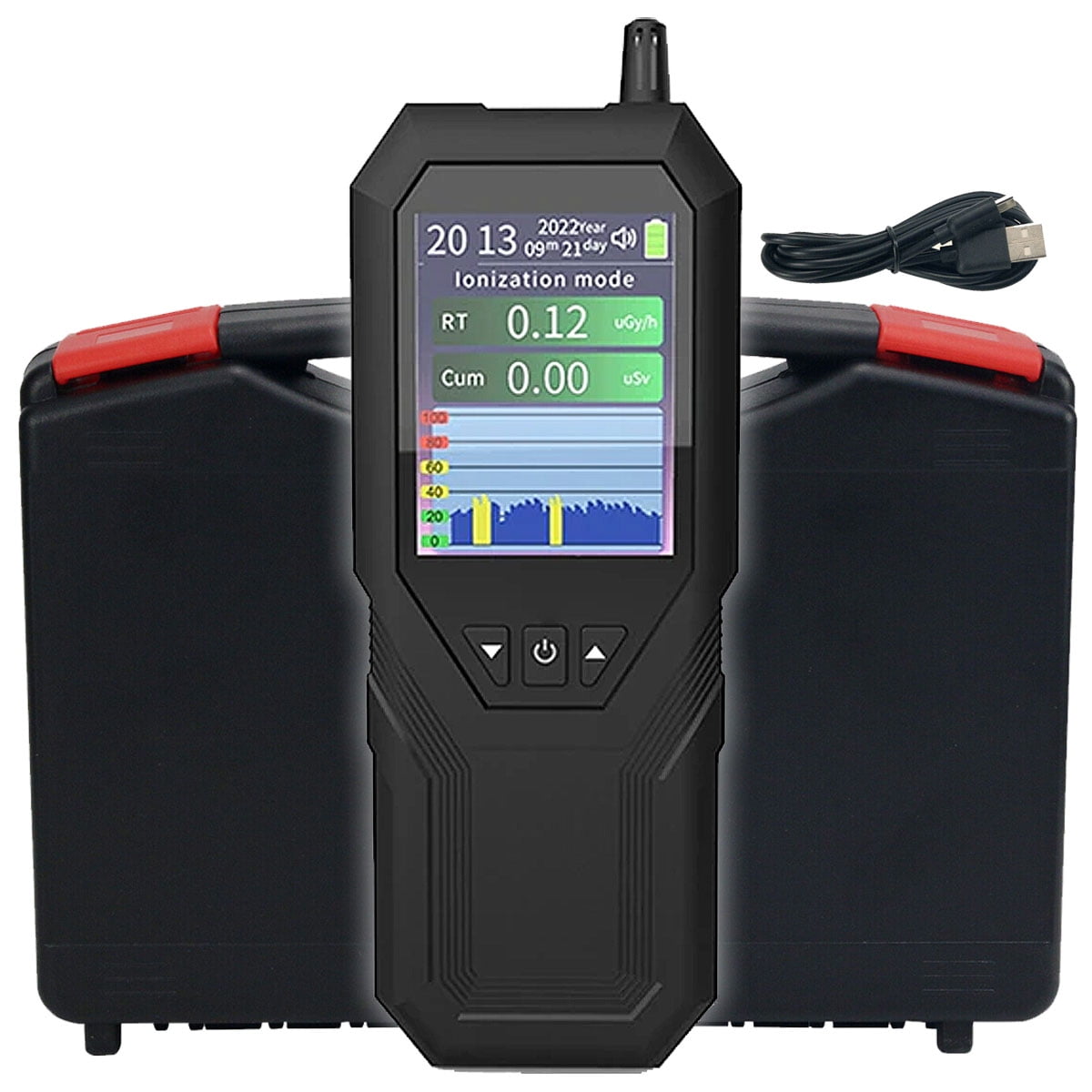 Geiger Counter, Nuclear Radiation Detector with LCD Display Portable ...