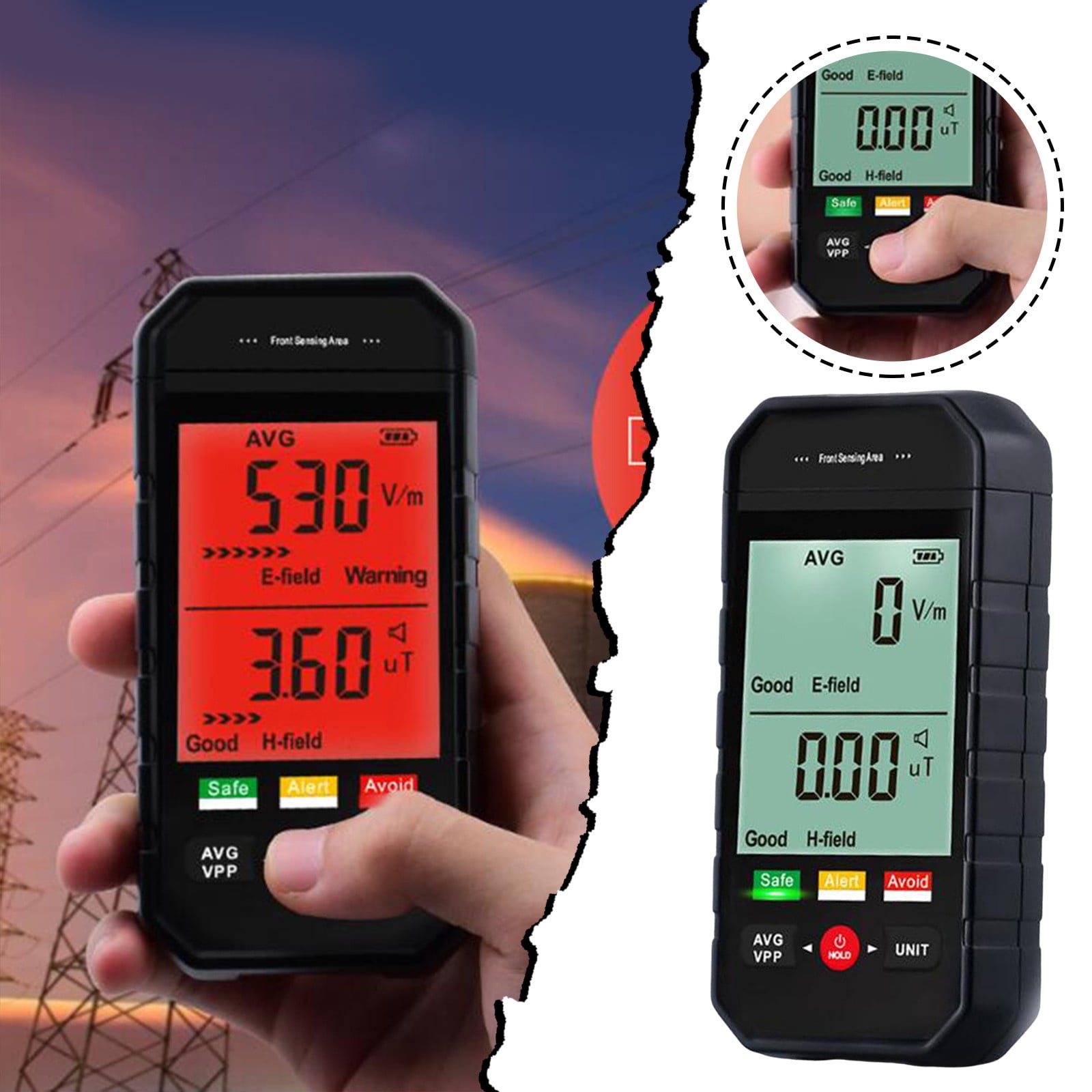 Geiger Counter Nuclear Radiation - LCD Radiation Dosimeter with 3 Color ...
