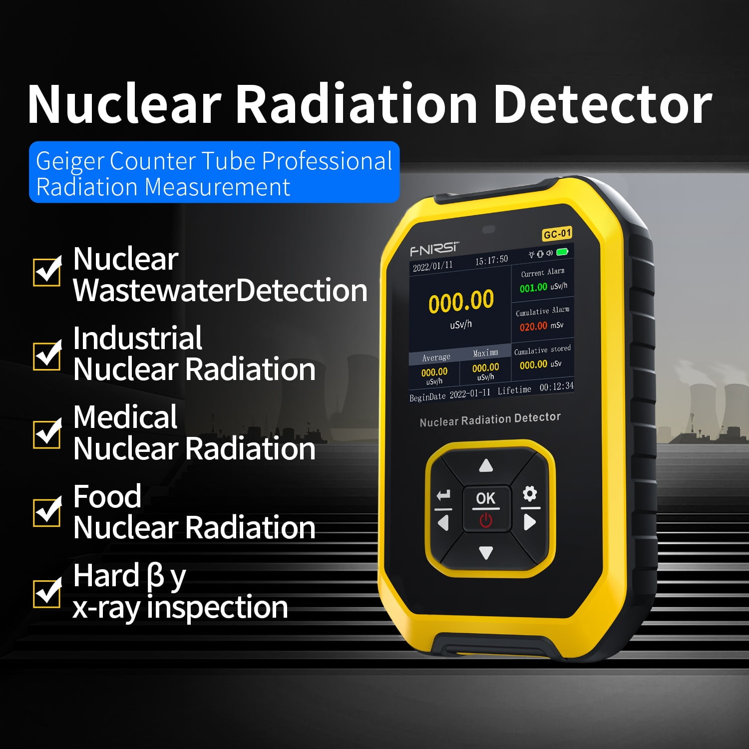 Geiger Counter Nuclear Radiation counter Personal Dosimeter X-ray γ-ray ...