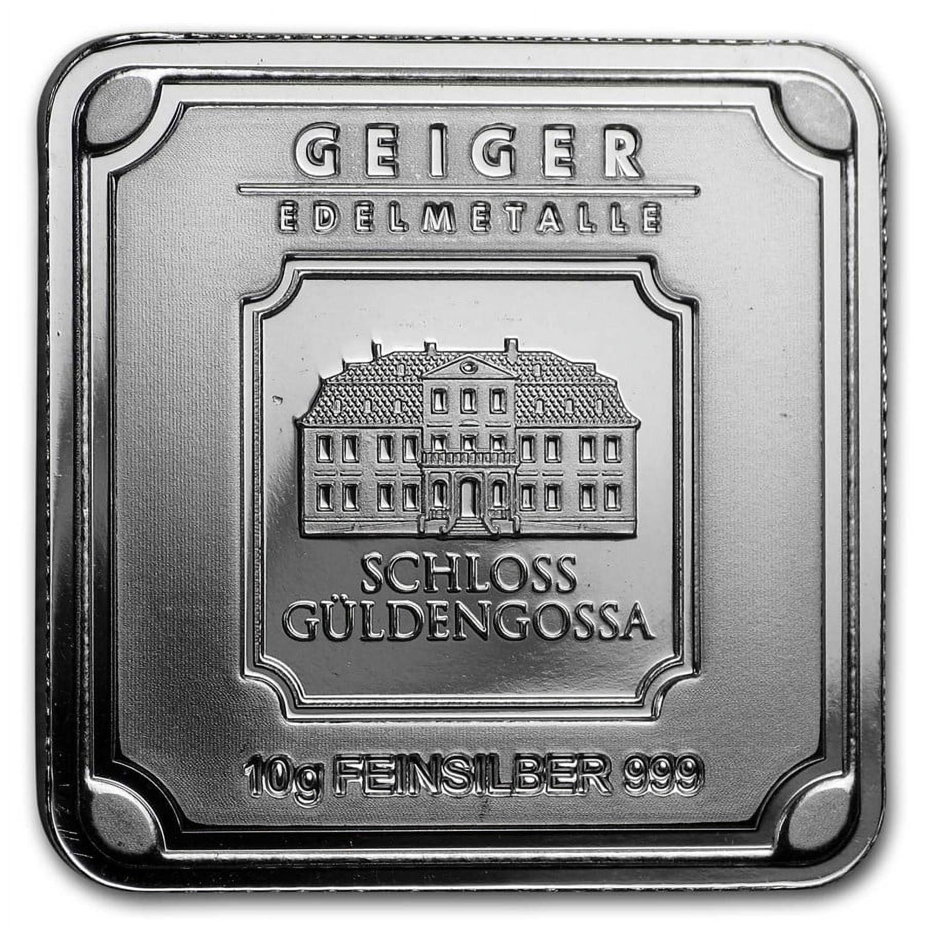 Geiger Edelmetalle Original - 10 Gram Silver Square - In Capsule ...