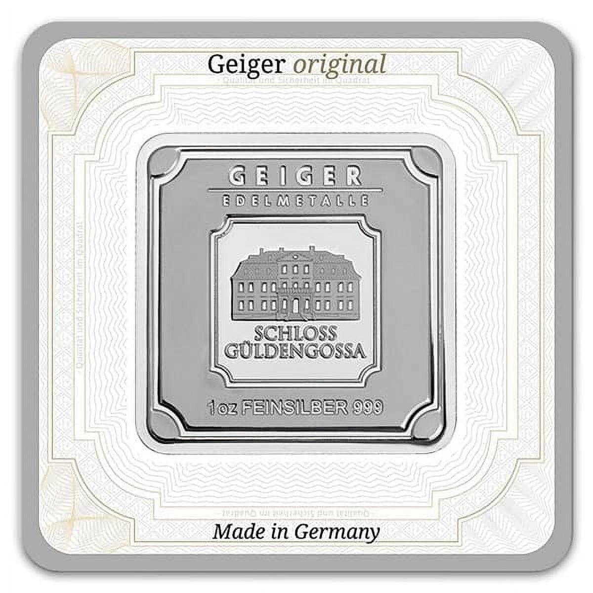 Geiger Edelmetalle SILVER Bar - 1 Troy Oz .999 Pure, in Assay - Walmart.com