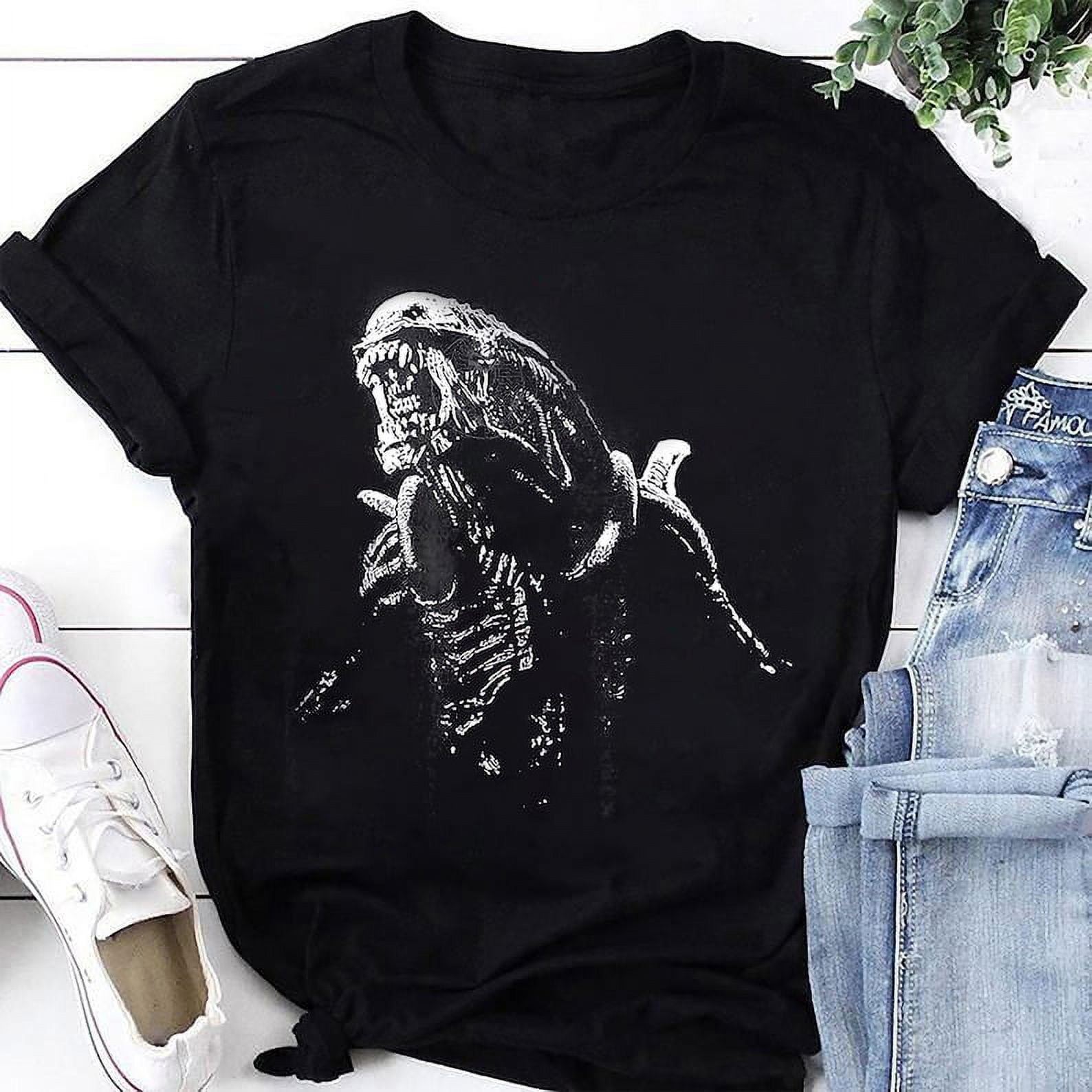 Geigers Alien T-Shirt, Prometheus Nostromo Aliens Movie Shirt, Aliens ...