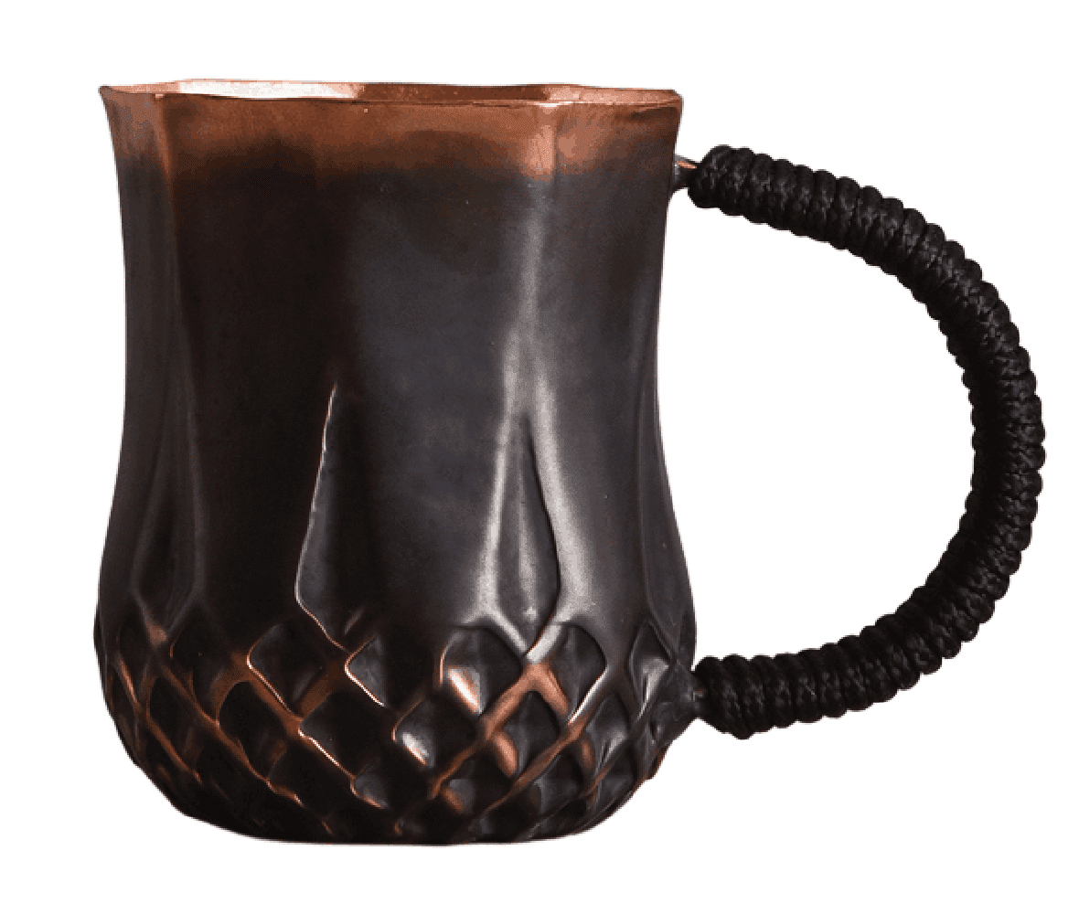 Geiomoo Handmade Hammer Texture Diamond Shaped Copper Cup, Pure Copper ...