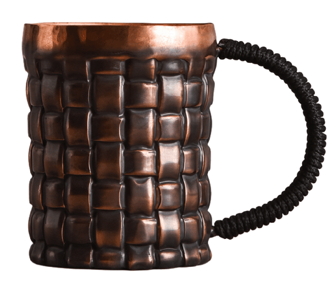 Geiomoo Handmade Hammer Texture Weaving Pattern Copper Cup, Pure Copper ...