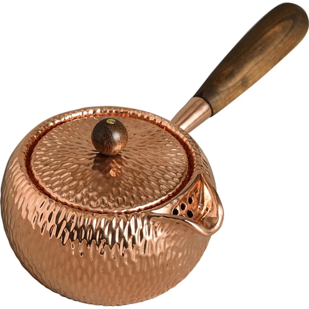 Geiomoo Pure Copper Teapot, Handmade Hammer Texture Engraved Tea Pot ...