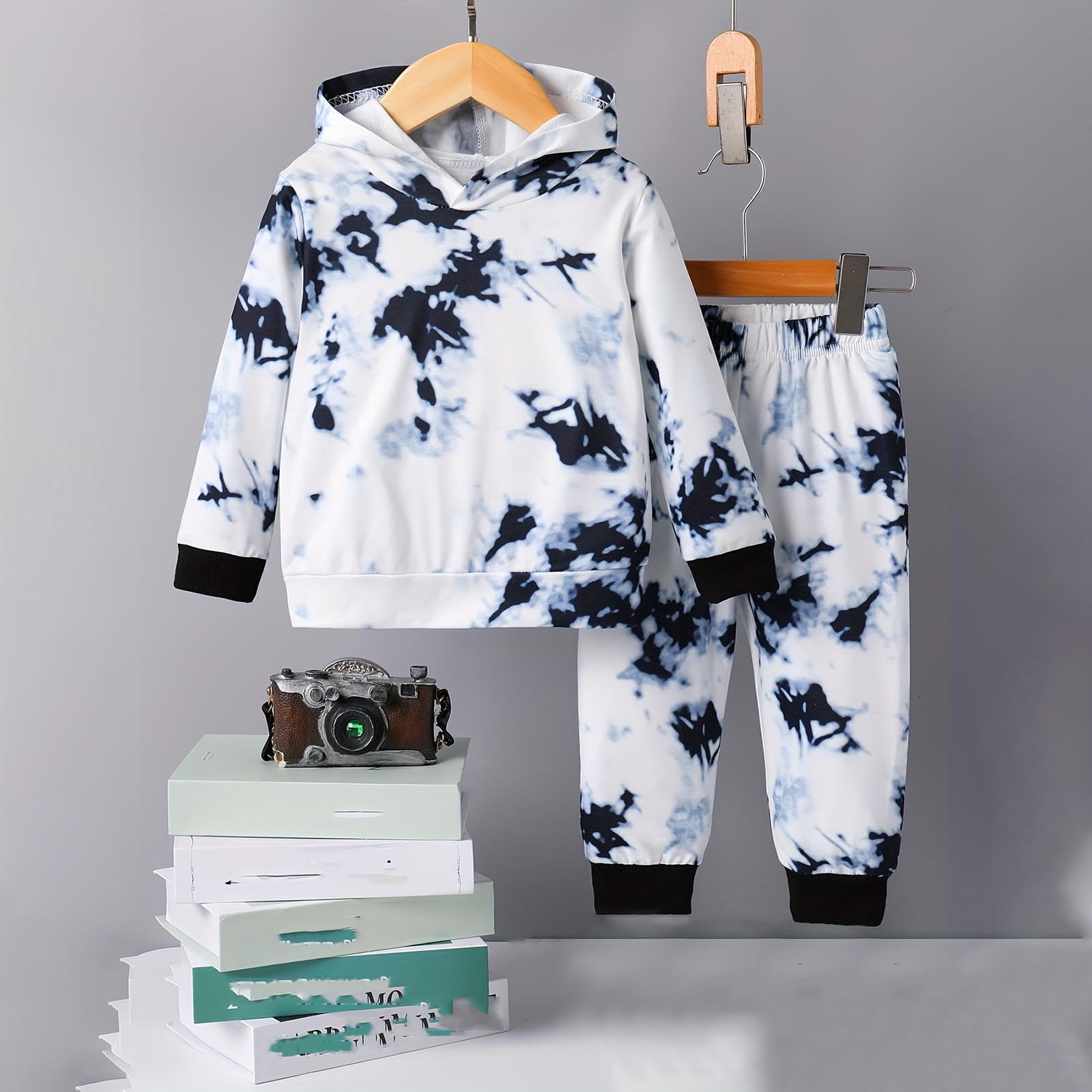 Geire Girls Boys 2 Piece Tracksuit Athletic Sweatsuits Sets Hooded ...