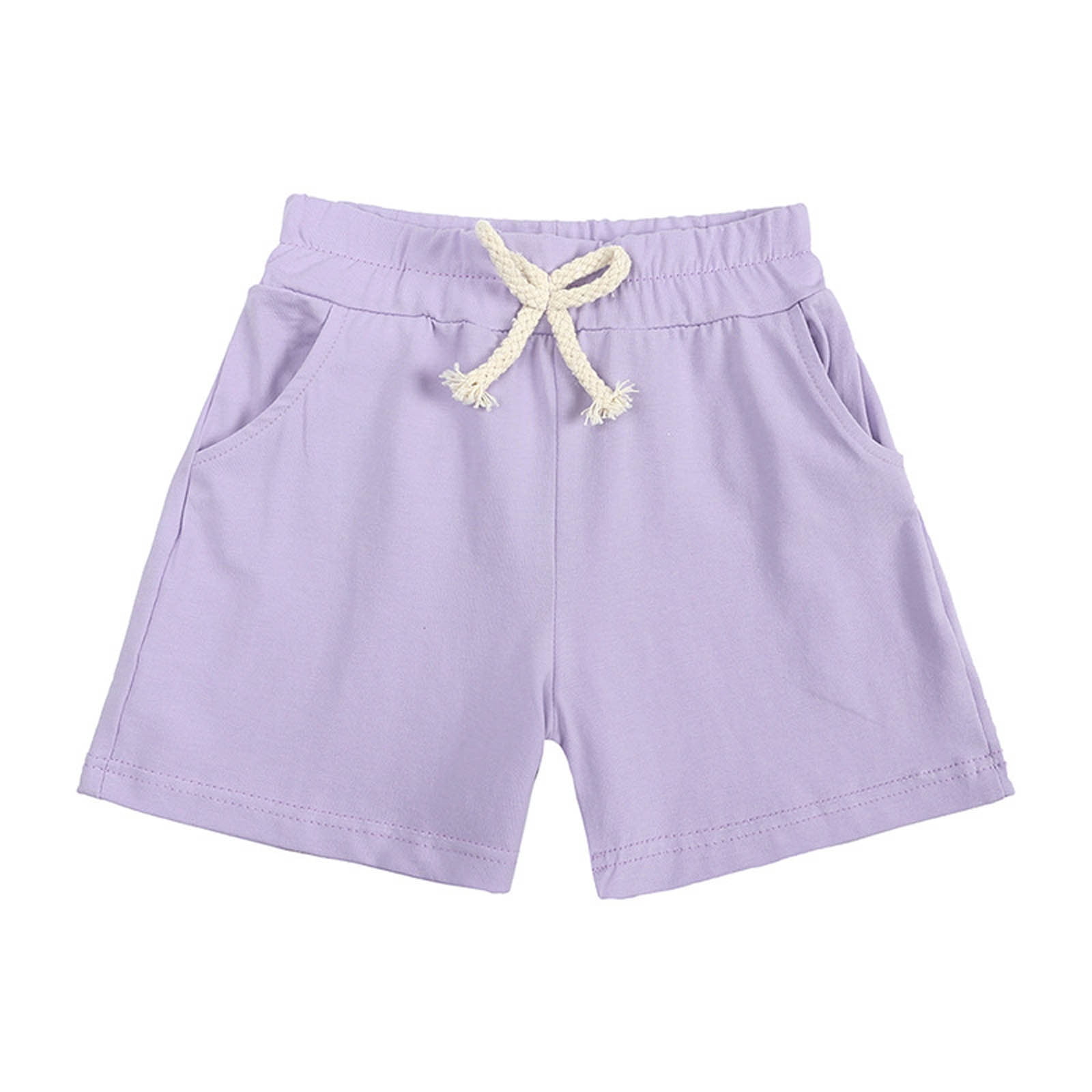Geire Girls Shorts Kids Summer Elastic Waist with Drawstring Wide Leg ...