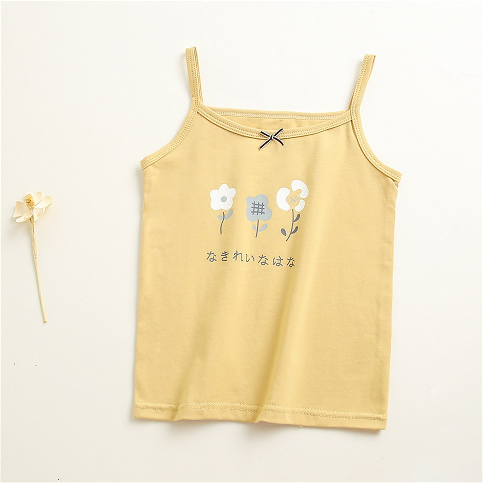 Geire Girls Spaghetti-strap Tank Tops Kids Sleeveless Lightweight Cute ...