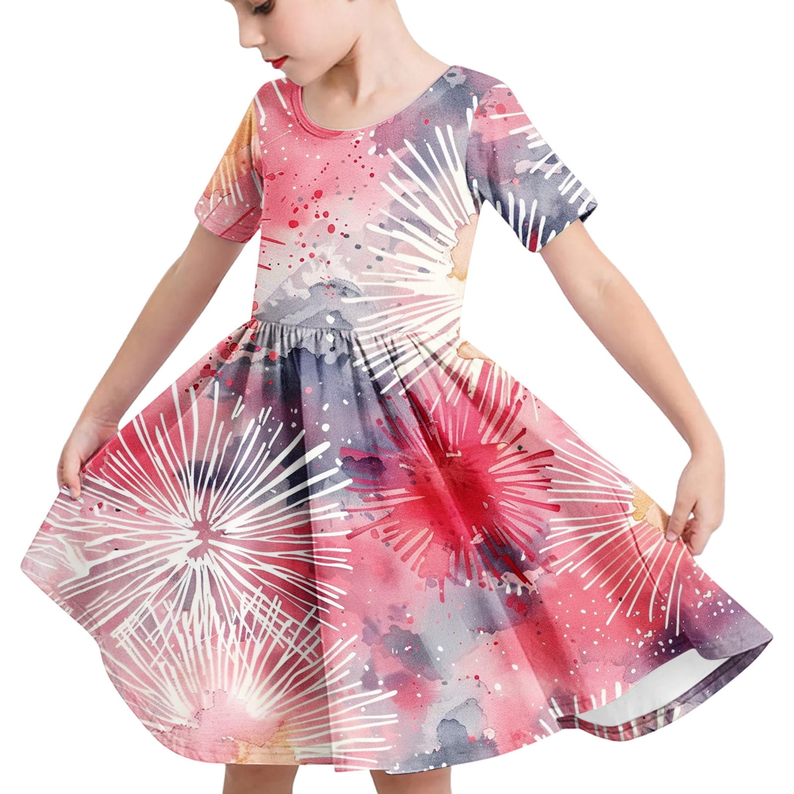 Geire Sundresses for Kids Toddler Kids Cute Gradient Color Print Short ...
