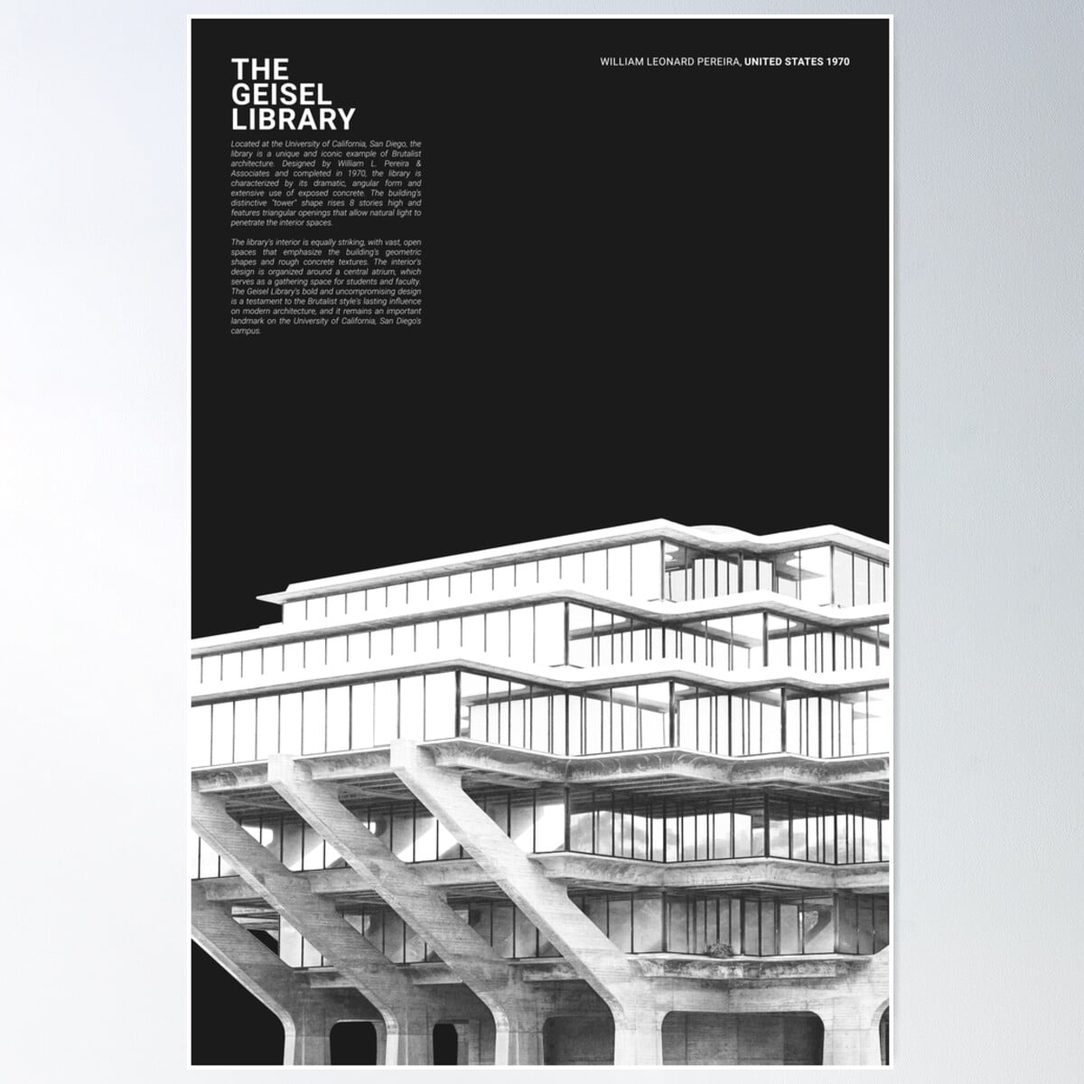 Geisel Library, Sun Diego - Brutalist Architecture, Modern Design ...