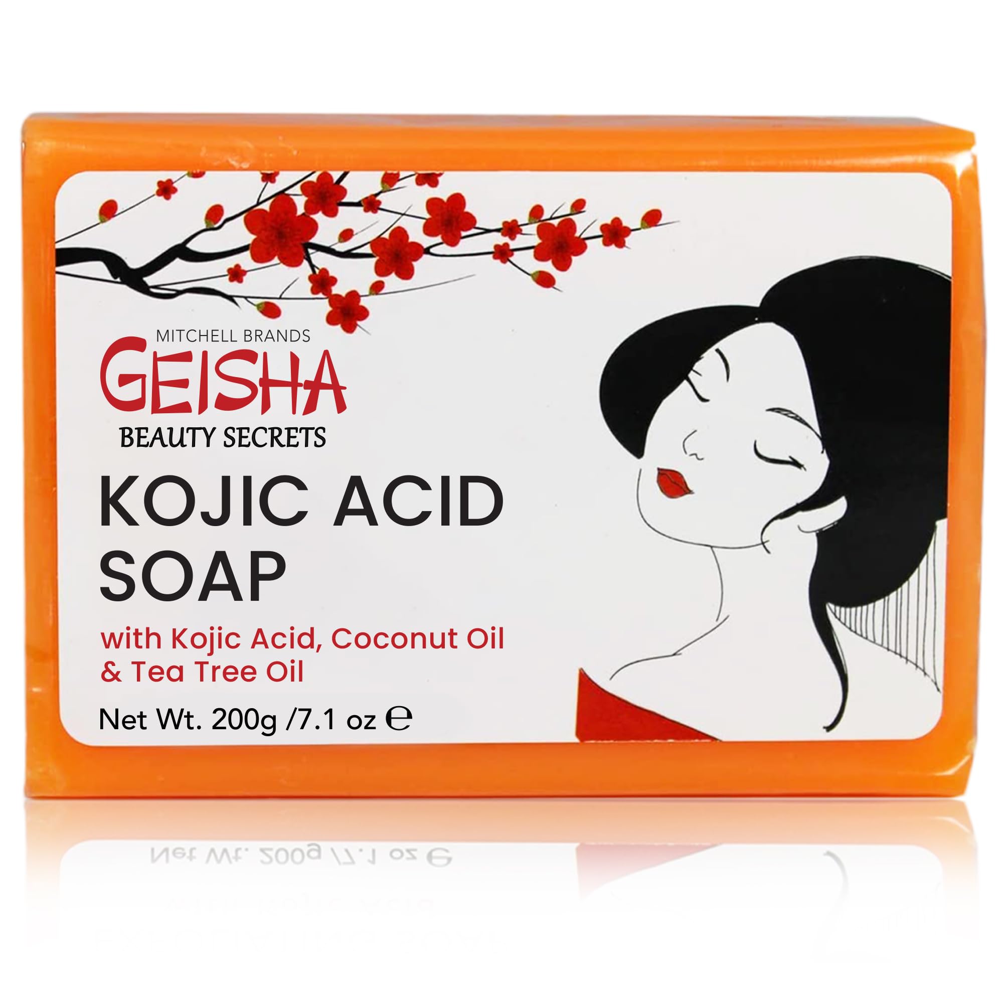 Geisha, Kojic Acid Soap HMF23 - 7 oz / 200g - BIG SIZE Skin Brightening ...