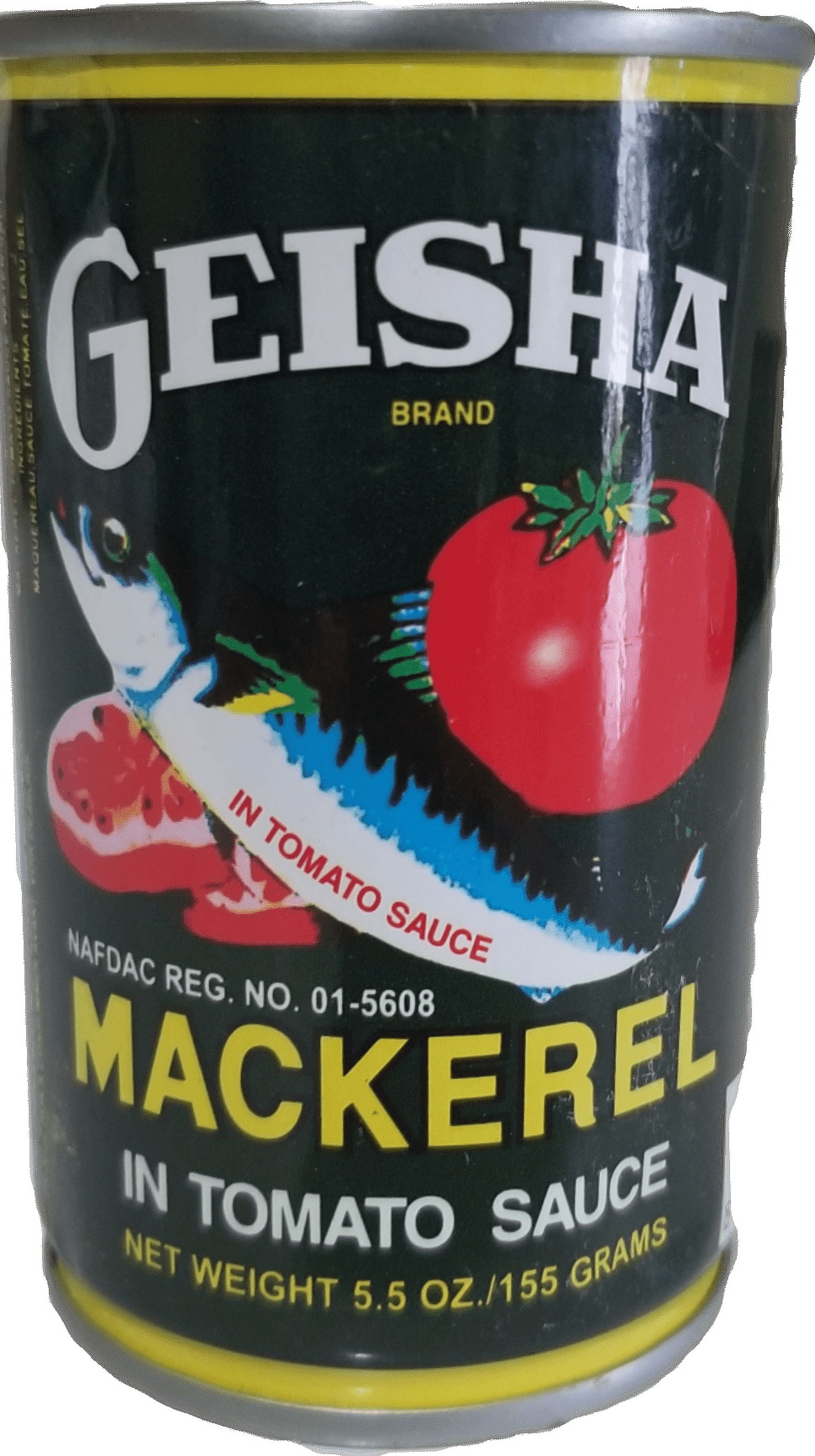 Geisha Macherel In Tomato Sauce 155g/5.5oz (6counts) - Walmart.com