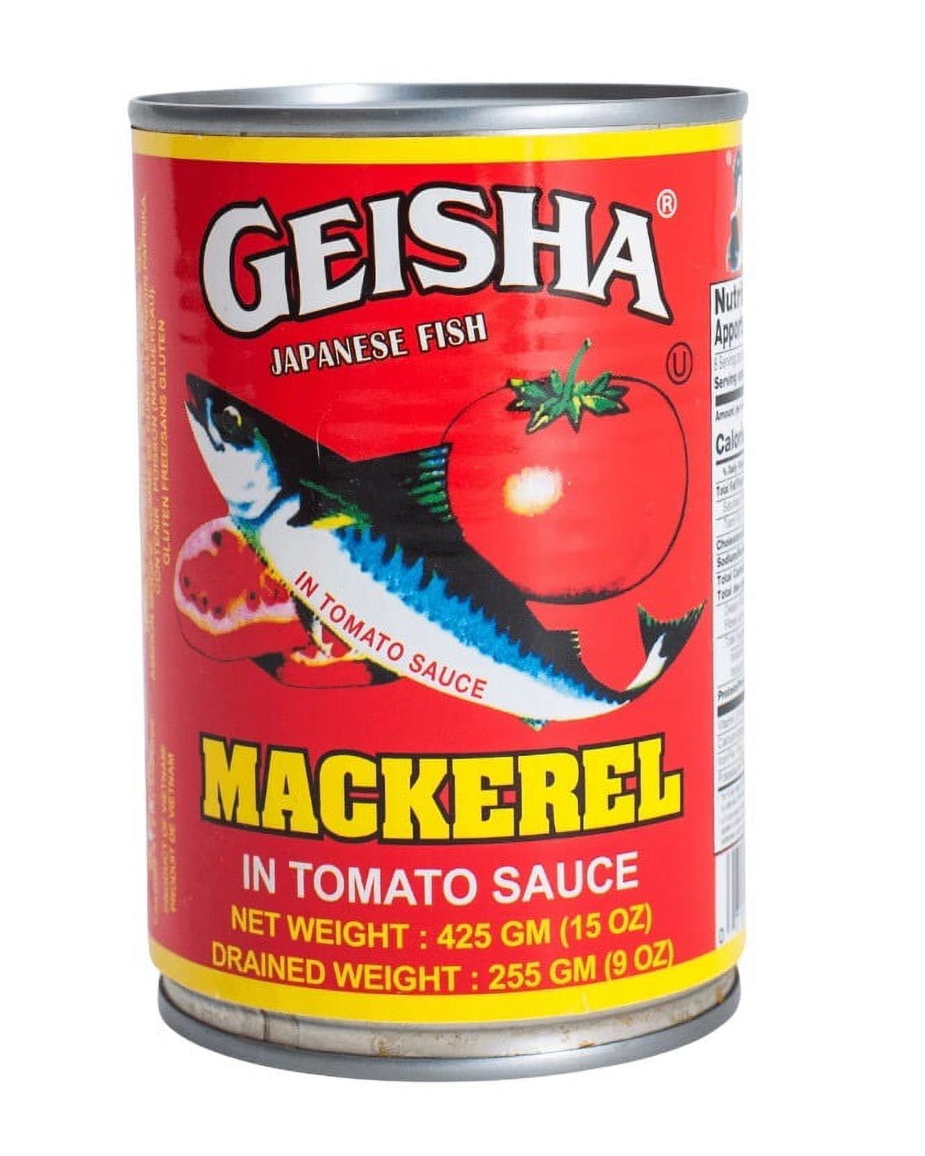 Geisha Mackerel in Tomato Sauce 425 GM / 15oz. - Red (Pack of 3 ...