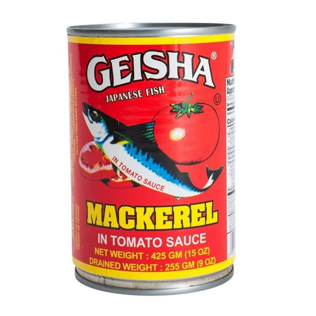 Geisha Mackerel in Tomato Sauce 425 GM / 15oz. - Red (Pack of 3 ...