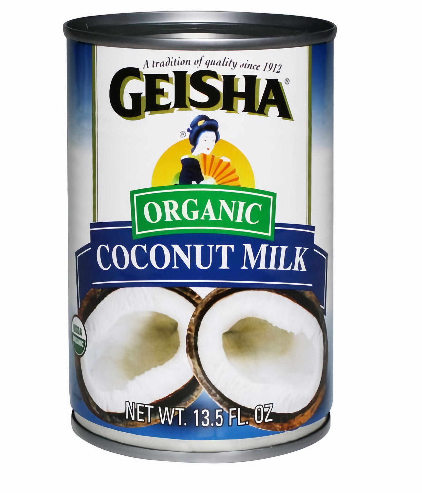 Geisha Organic Coconut Milk 13.5 fl oz (Pack of 7) - Walmart.com