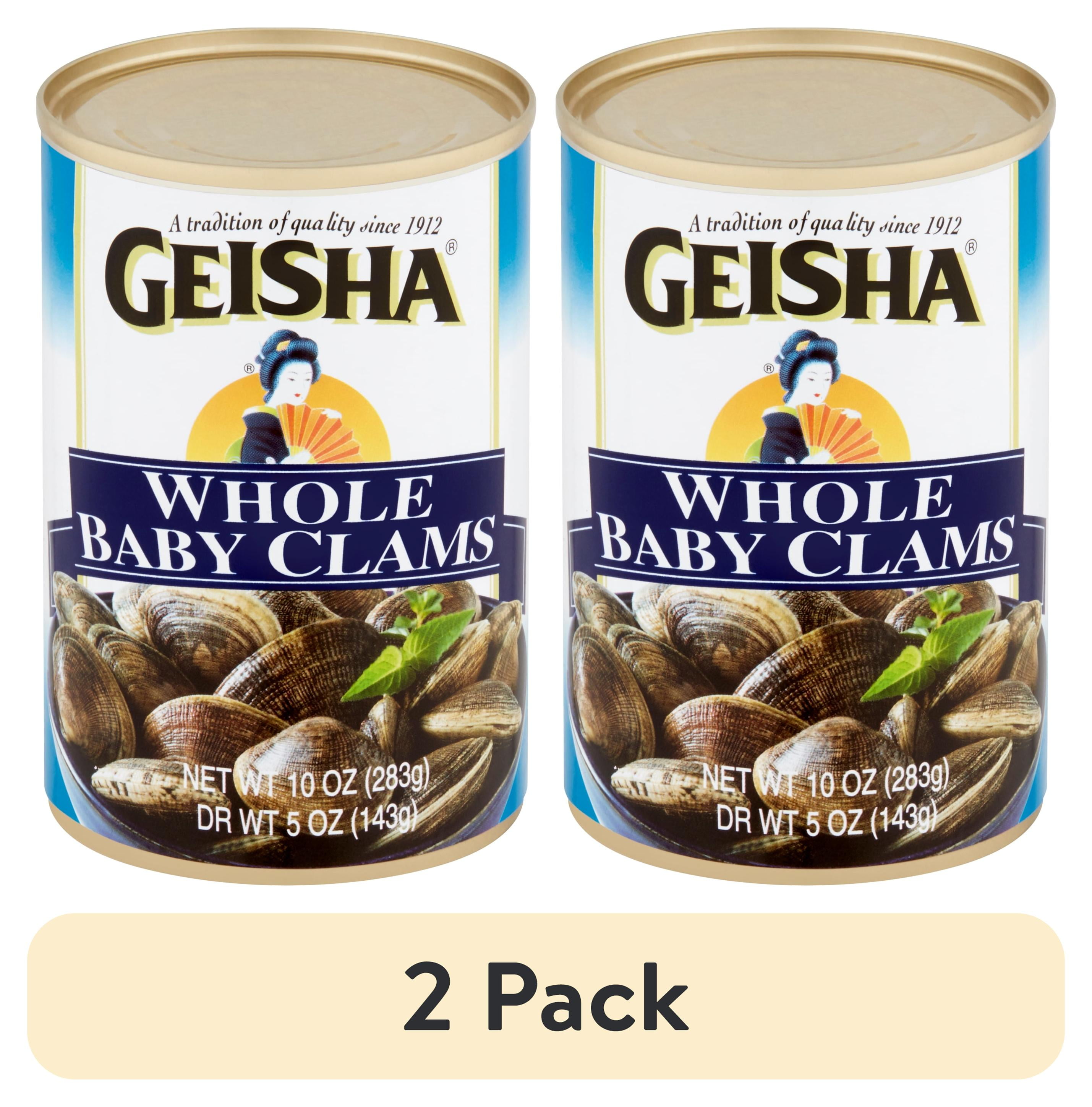 (2 pack) Geisha Whole Baby Clams, 10 Oz (283g), in a Can - Walmart.com