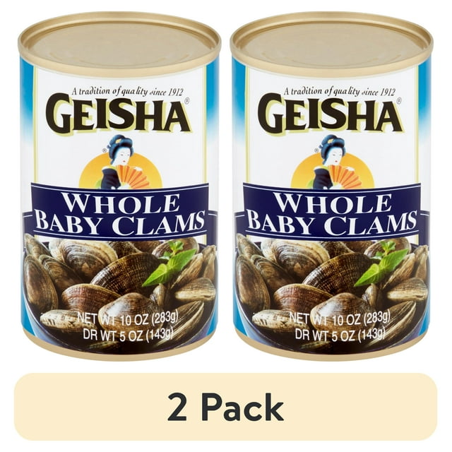 (2 pack) Geisha Whole Baby Clams, 10 Oz (283g), in a Can - Walmart.com