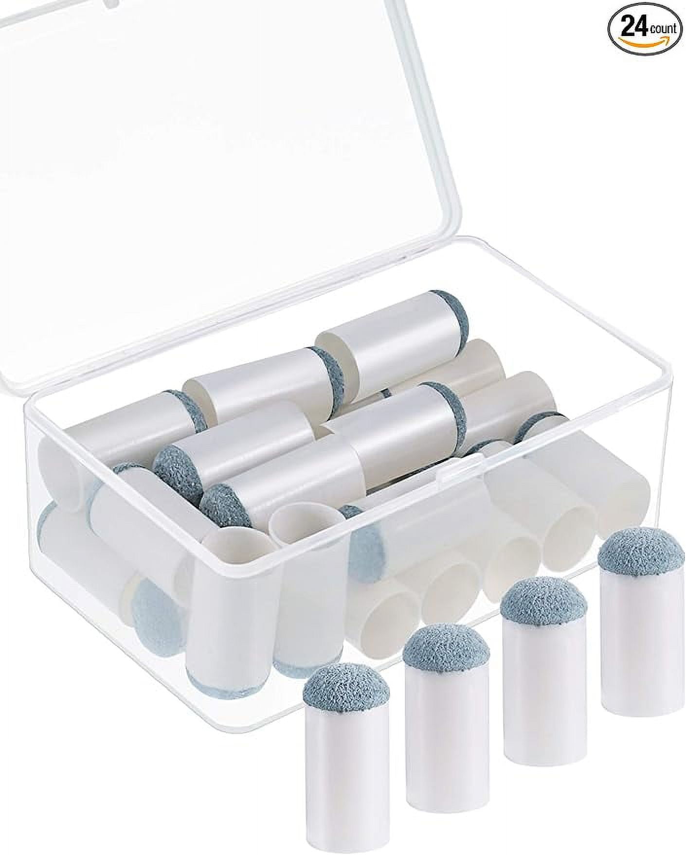 Gejoy 24 Pieces Slip On Pool Cue Tips Billiard Cue Tips Slip-on Cue Tip ...
