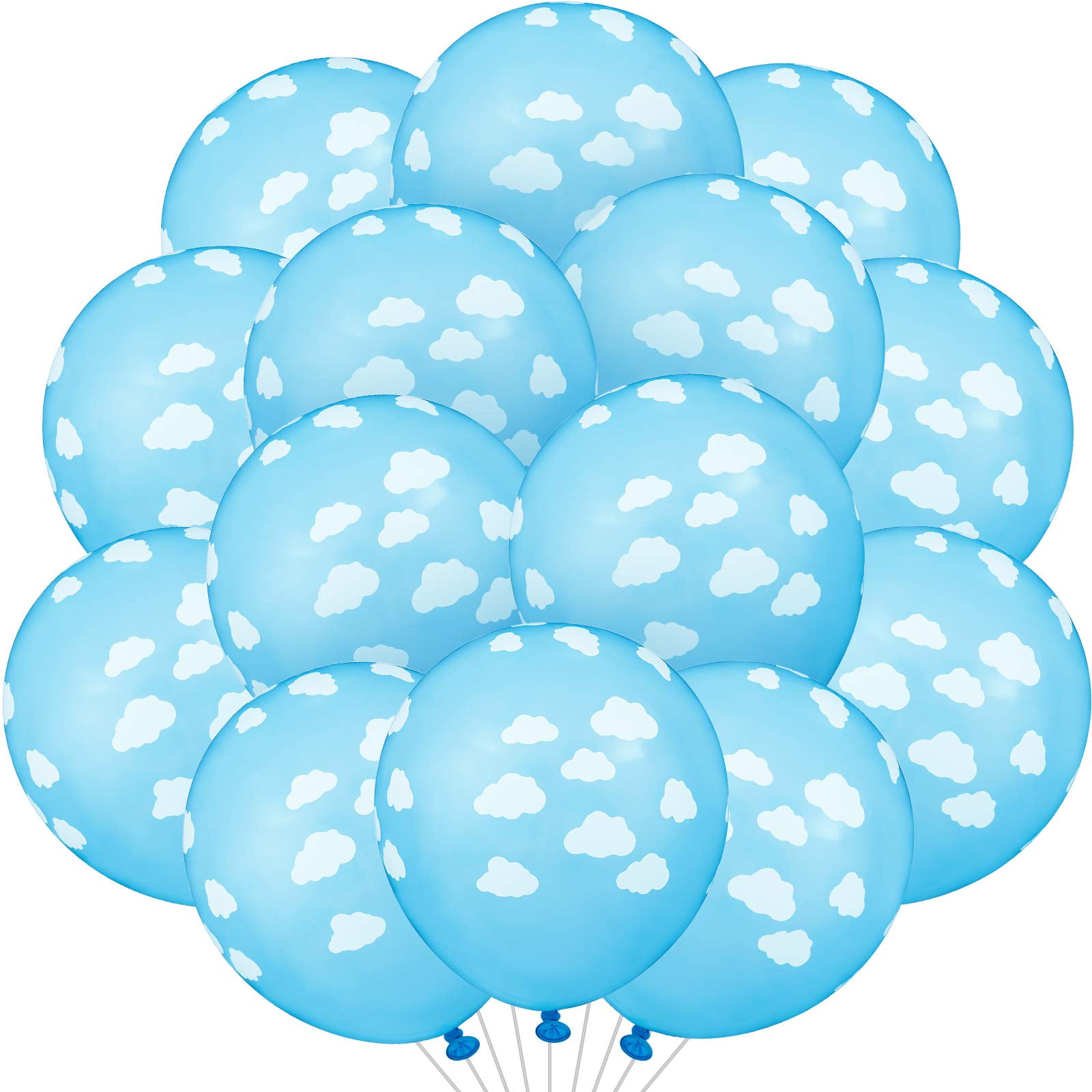 Gejoy 36 Pieces Blue SSF20 Cloud Latex Balloons Mid Cloud Matte 12 Inch ...