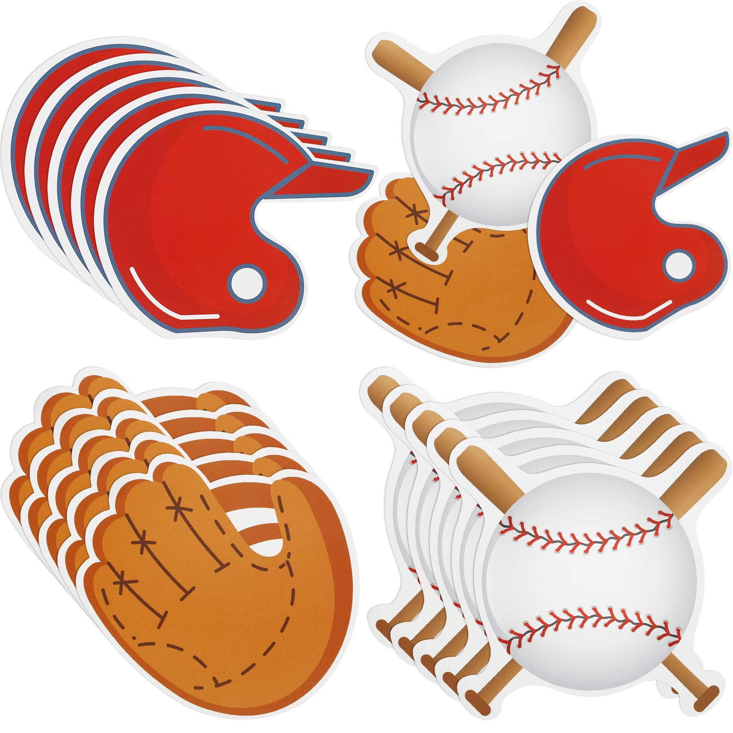 Gejoy 90 Pieces Baseball MSF2 Cutouts for Bulletin Board Baseball Paper ...