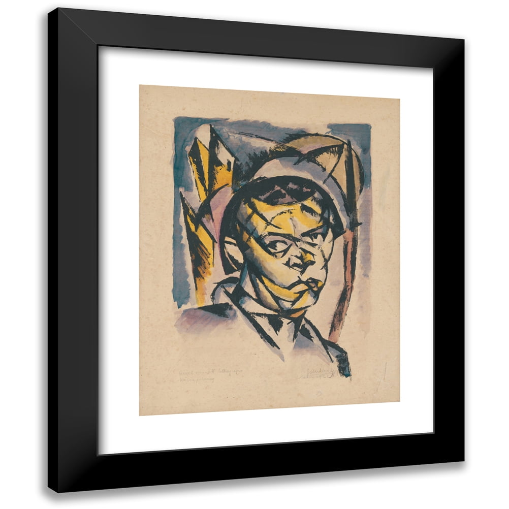 Gejza Schiller 12x14 Black Modern Framed Museum Art Print Titled - Man ...