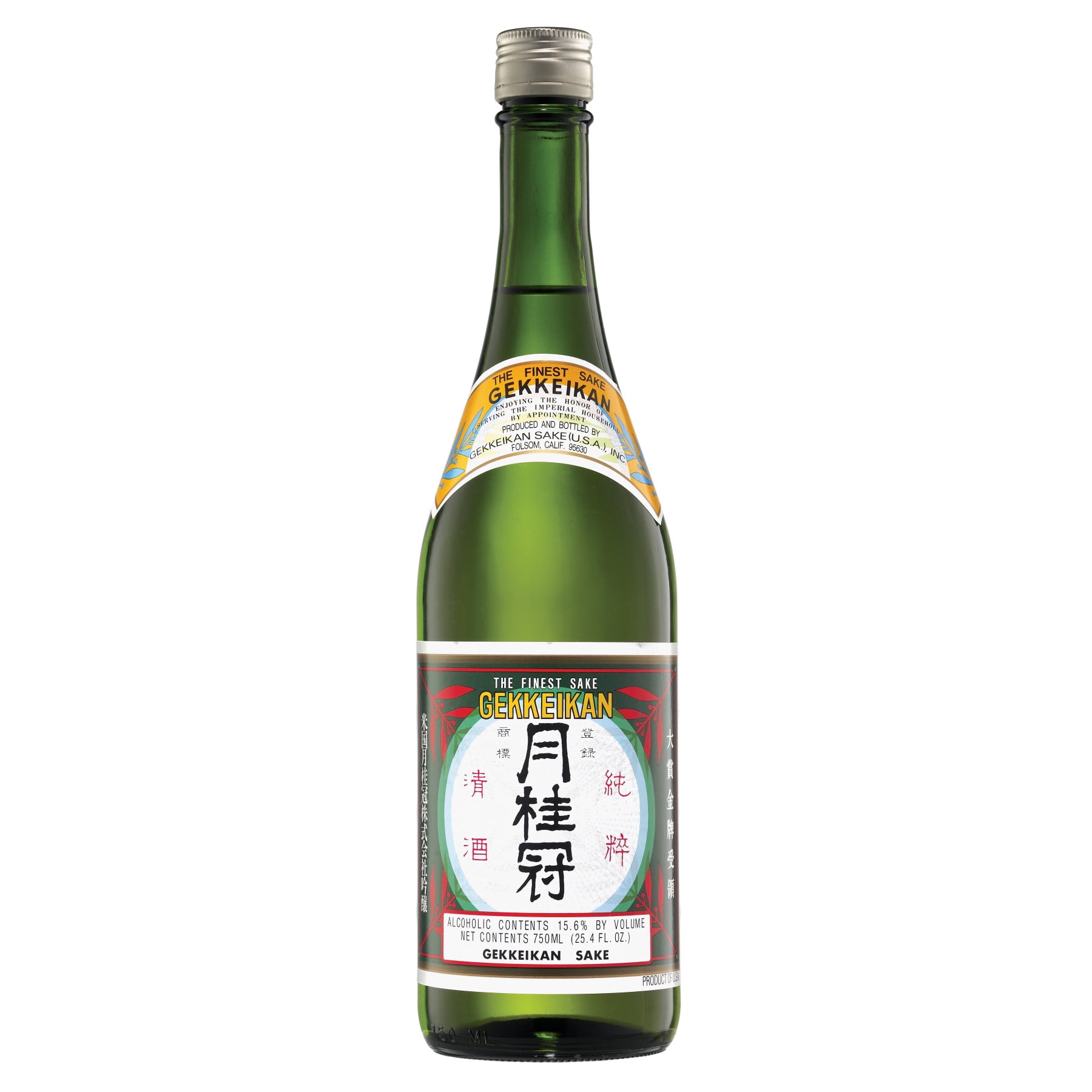 Gekkeikan Traditional California Sake, Rice Wine, 750 ml Glass Bottle ...