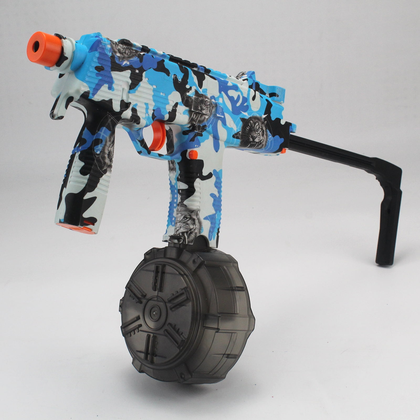 Gel Ball Blaster with Drum 80+FT Splatter Ball Blasters for Outdoor ...