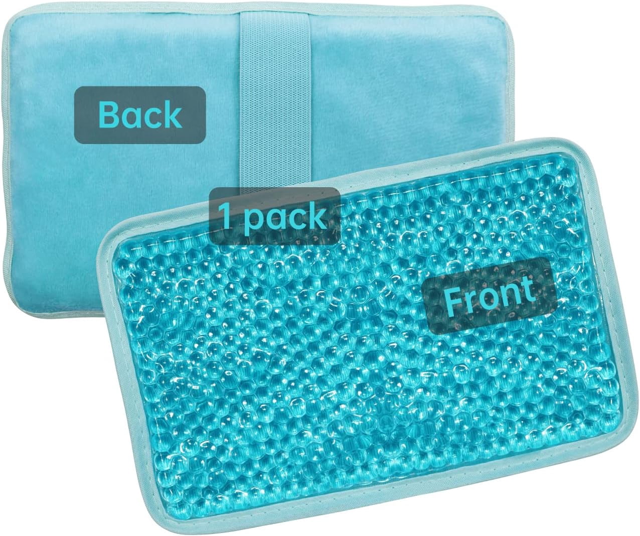 Gel Beads Ice Pack Ice Bag with Strap-1 Pack Reusable Hot & Cold Pack ...