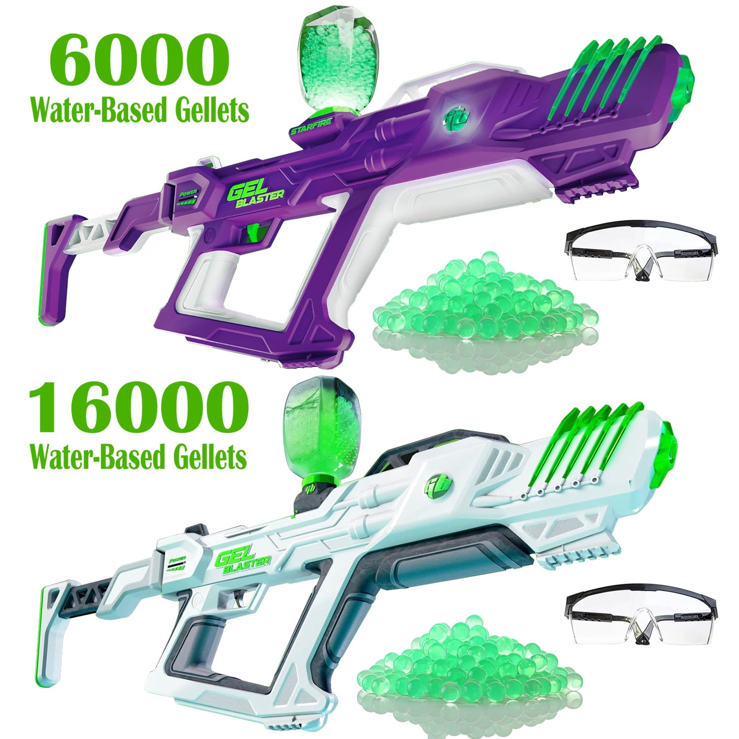 Gel Blaster Surge XL Day N Nite Edition and Starfire XL Glow-in-the ...