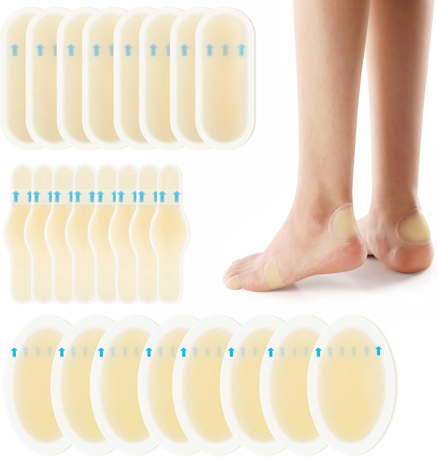 Gel Blister Bandages Blister Cushions - 24Pcs Water Resistant ...