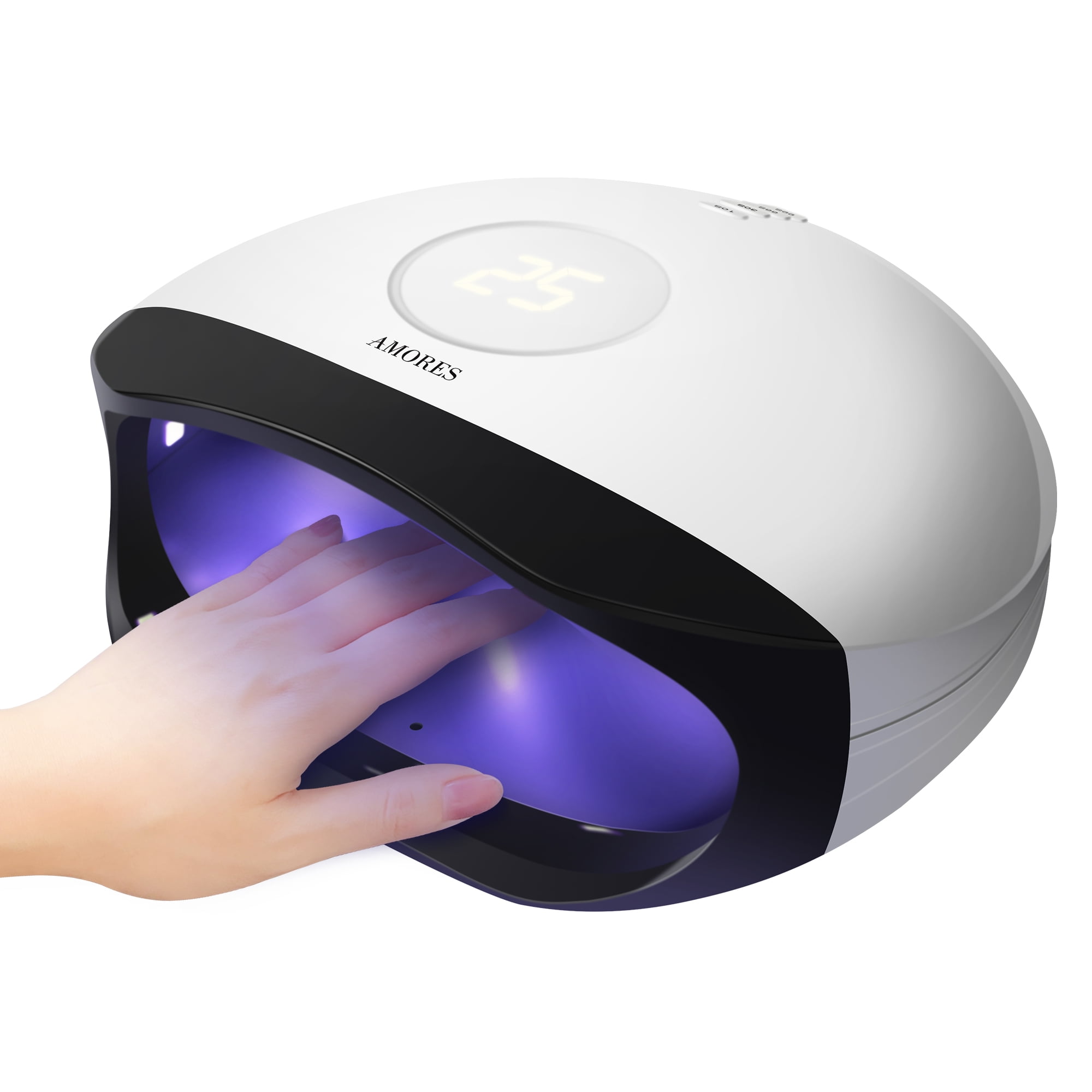 Gel Dryer Nail Polish Lamp, AMORES UV LED Light Nail Lamp, 56W Curing ...