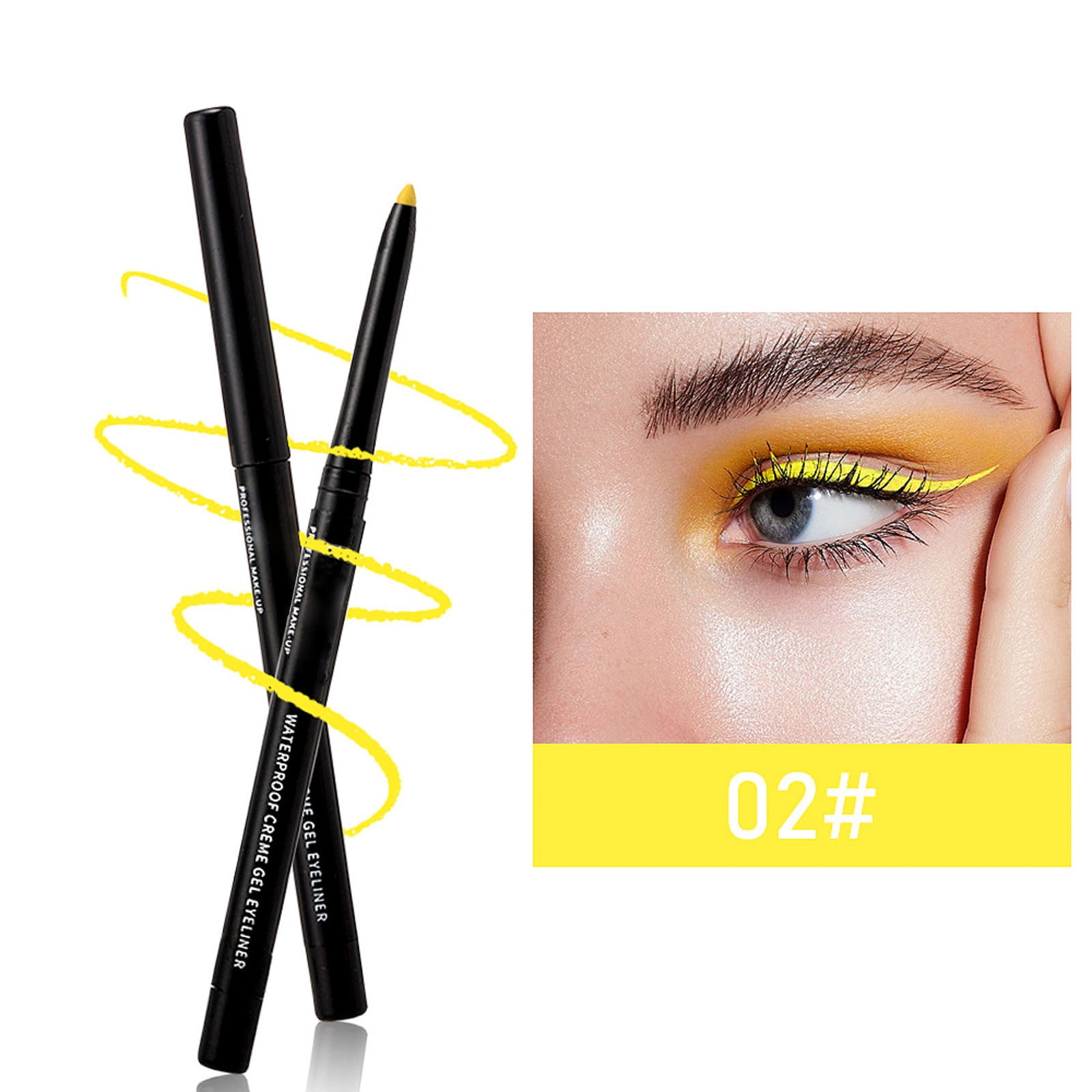 Gel Eye Liner Pencil Set 9 Colors Retractable Long Lasting Smooth ...