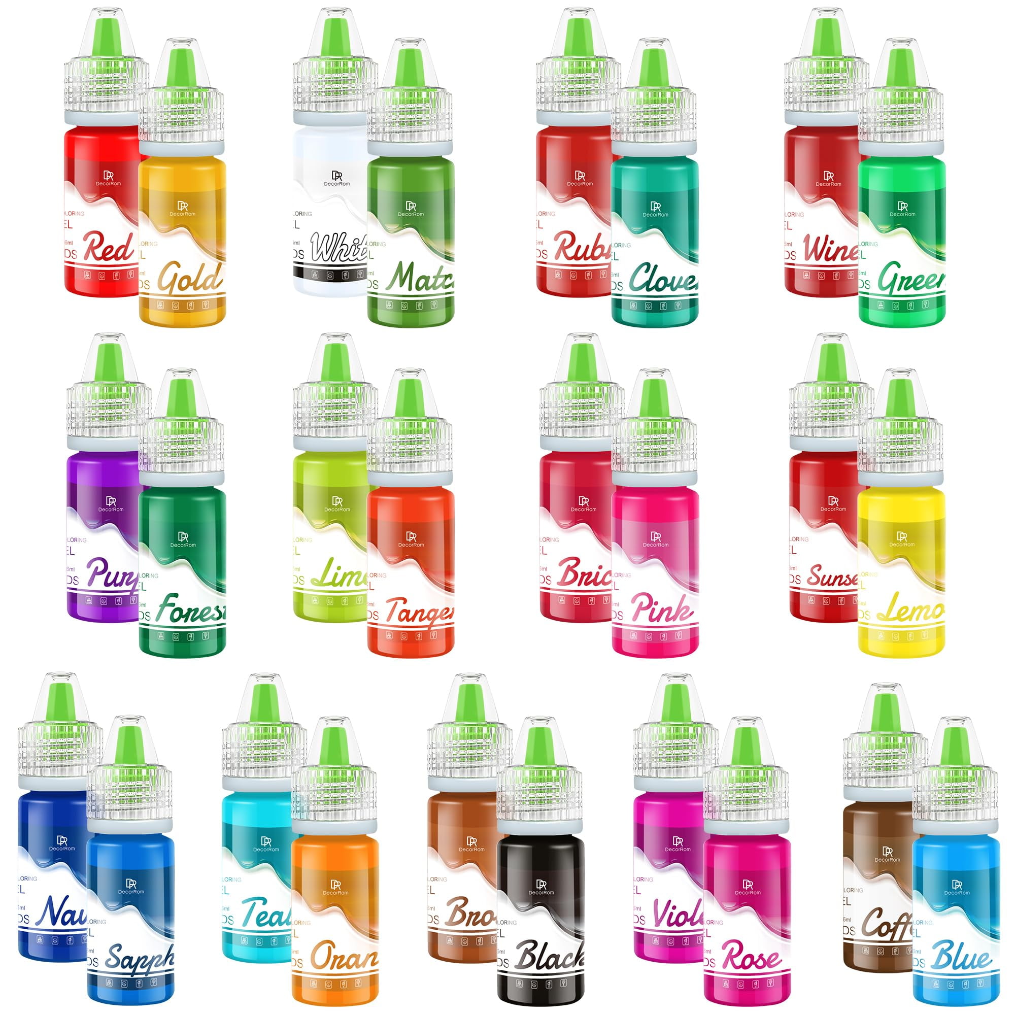 Gel Food Coloring - 26 Colors Vibrant Gel Food Coloring Set for Baking ...