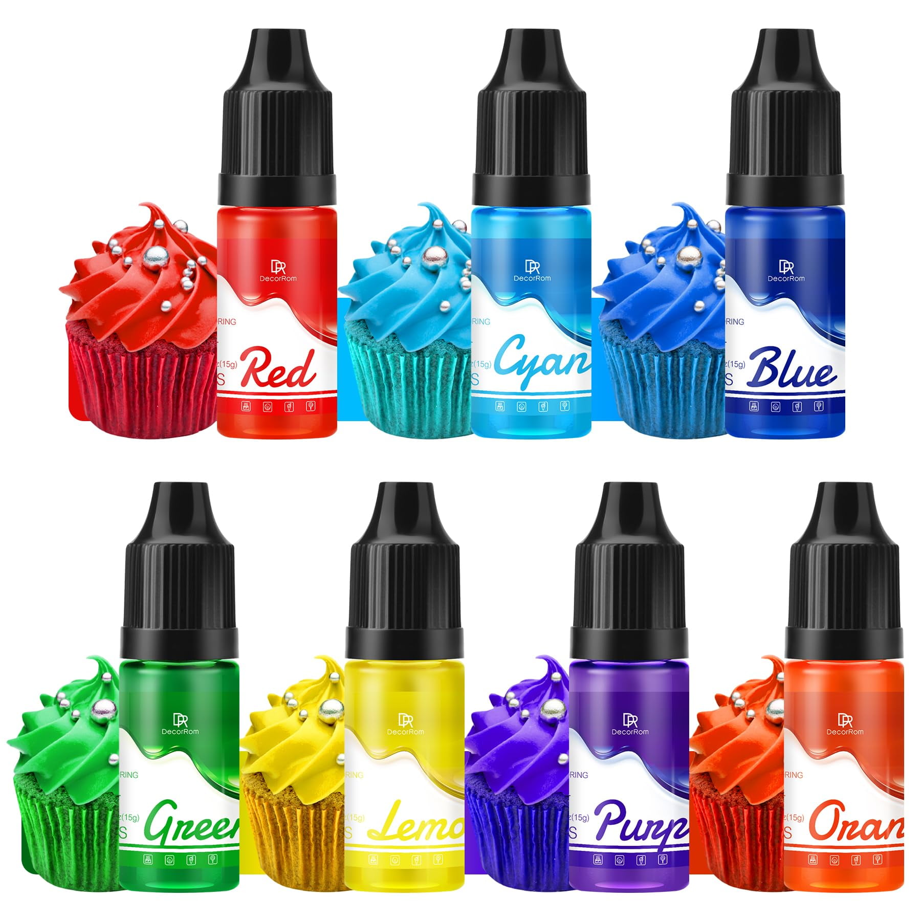 Gel Food Coloring TWE5 - Rainbow Gel Food Coloring Baking, Cake ...