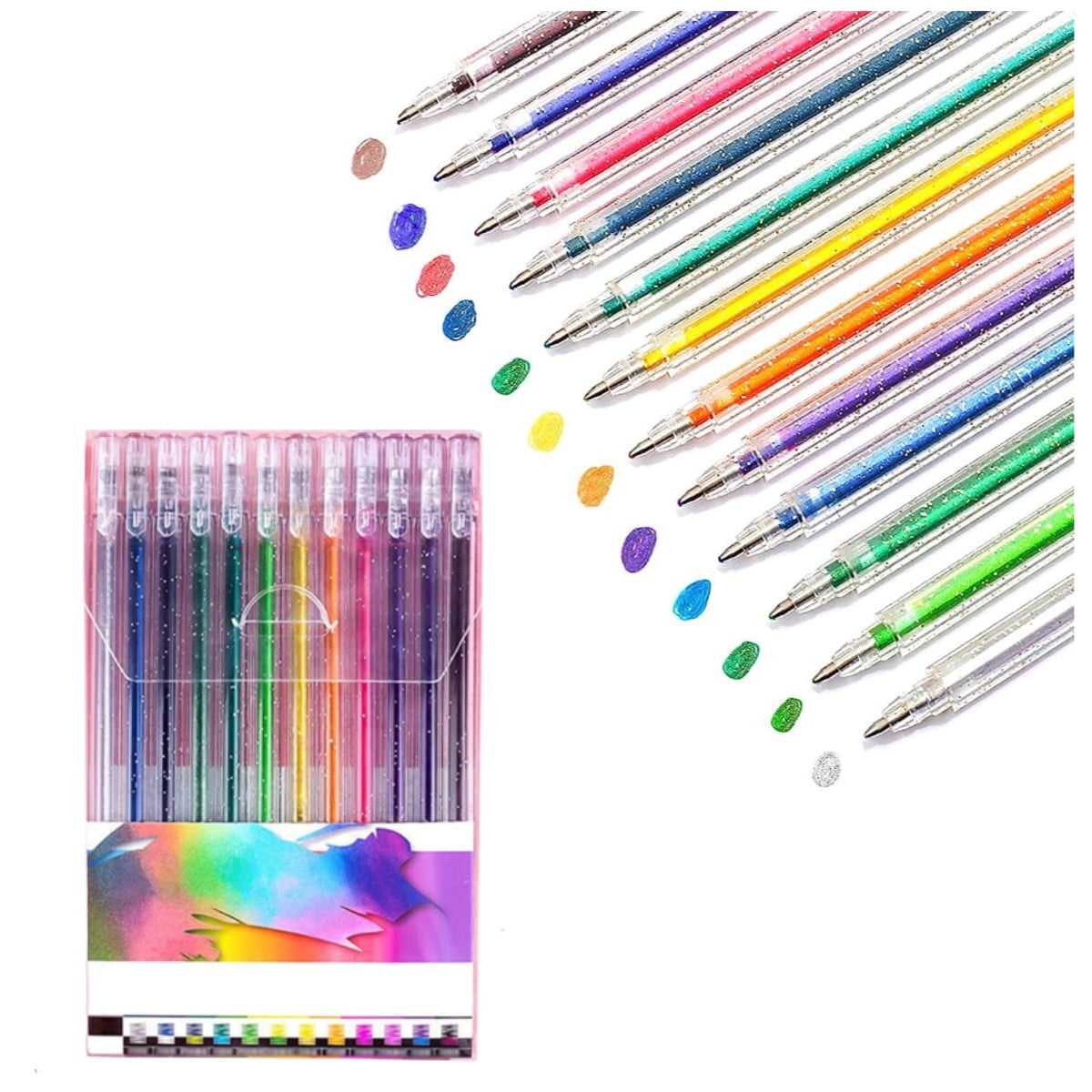 Gel Glitter Pens, Glitter Pens, Gel Glitter Pens for Adult Coloring ...