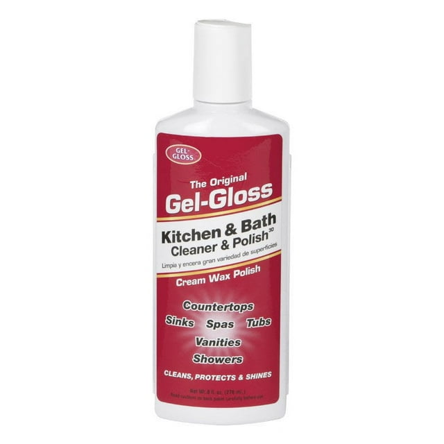 Gel-Gloss Kitchen & Bath Cleaner & Polish, No Scent, 8 oz Cream ...
