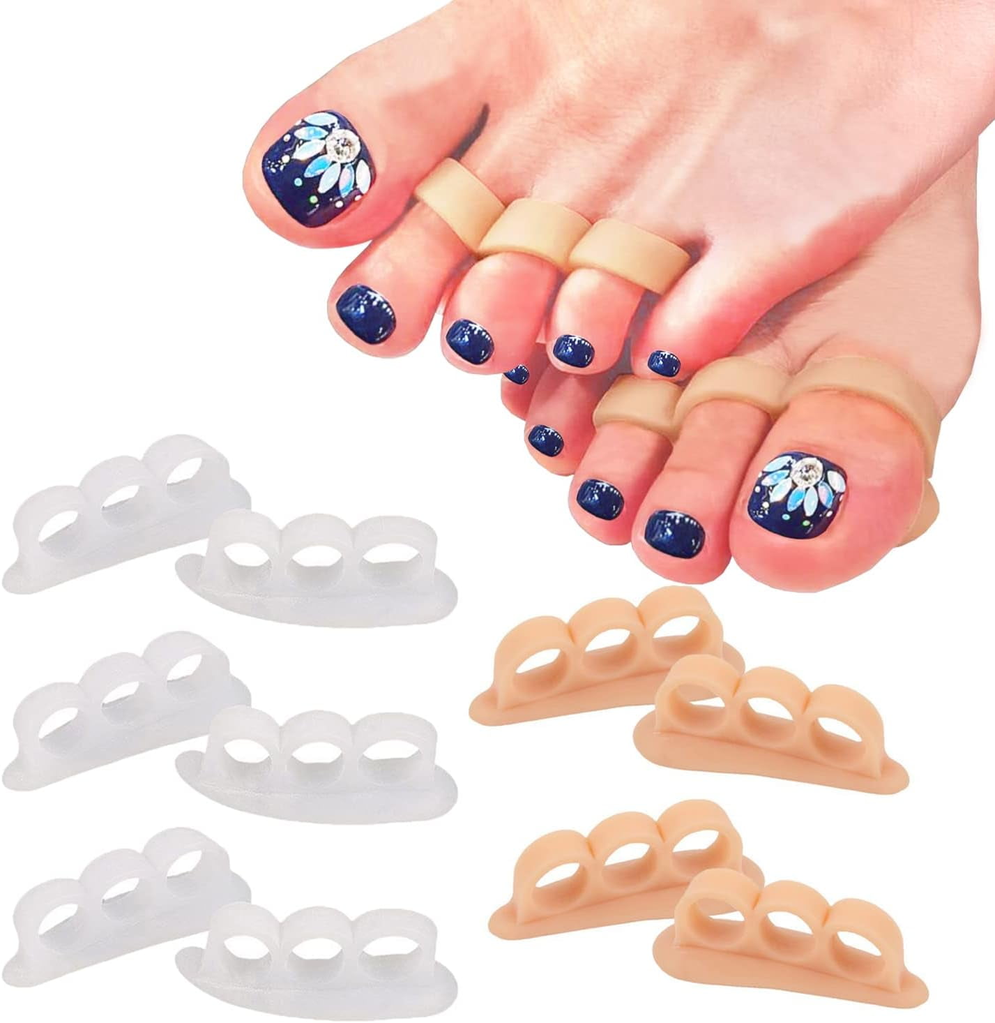 Trinyaa Gel Hammer Toe Crests, Silicone Toe Straightener Cushion, Pain ...