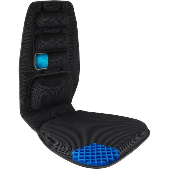 Gel High Chair Back Support and Seat Cushion | Adjustable Lumbar Pillow ...