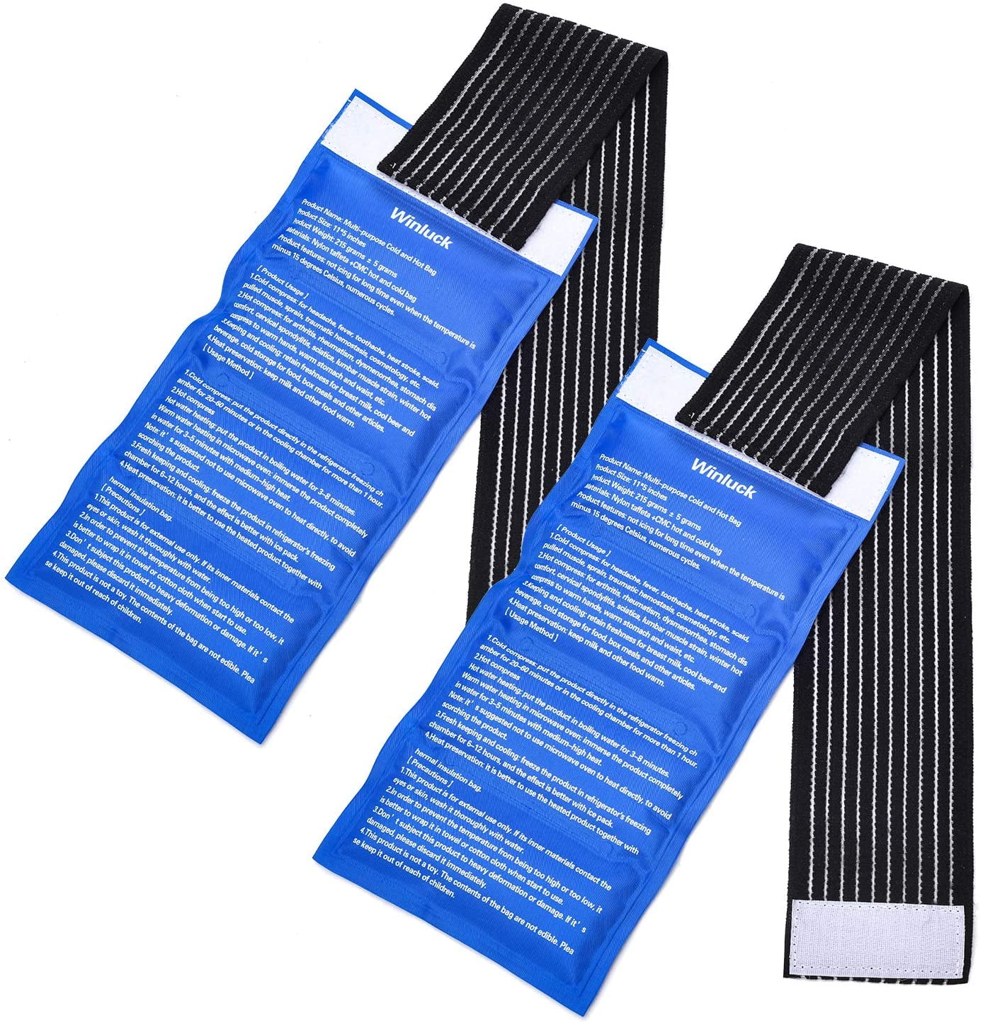 Gel Ice Cold Packs - (2-Piece Set) Soft Reusable Cold/Hot Compress ...