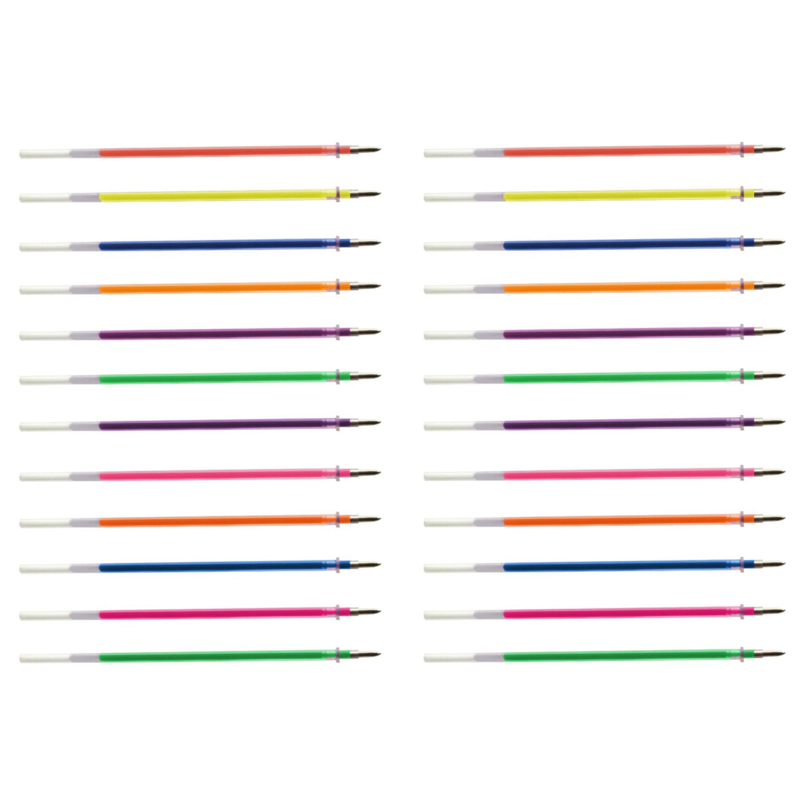 Gel Ink Pen Refills,Refills Coloring Pens,glitter gel pen refills,24 Pack Rollerball Gel Ink Pen ...