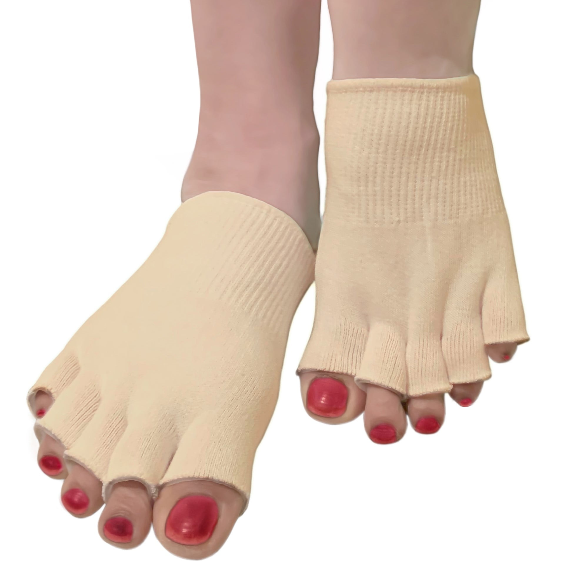 Gel Lined Open Toe Separator Compression Sock Toe Straightener - 1 Pair ...