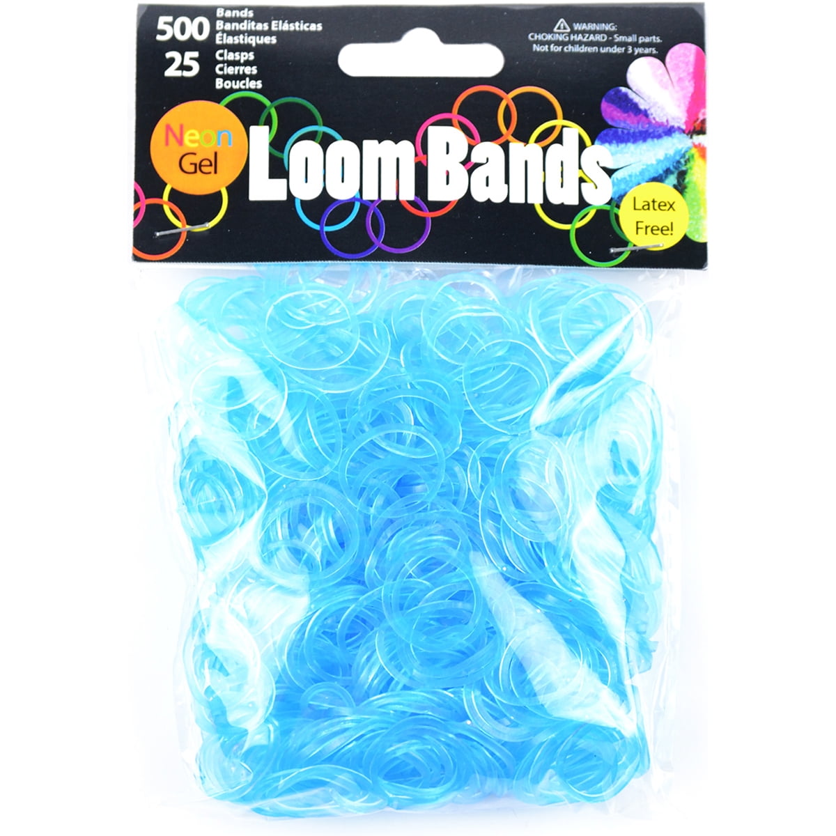 Gel Loom Bands Value Pack 500 Bands & 25 Clips/Pkg-Turquoise Gel ...