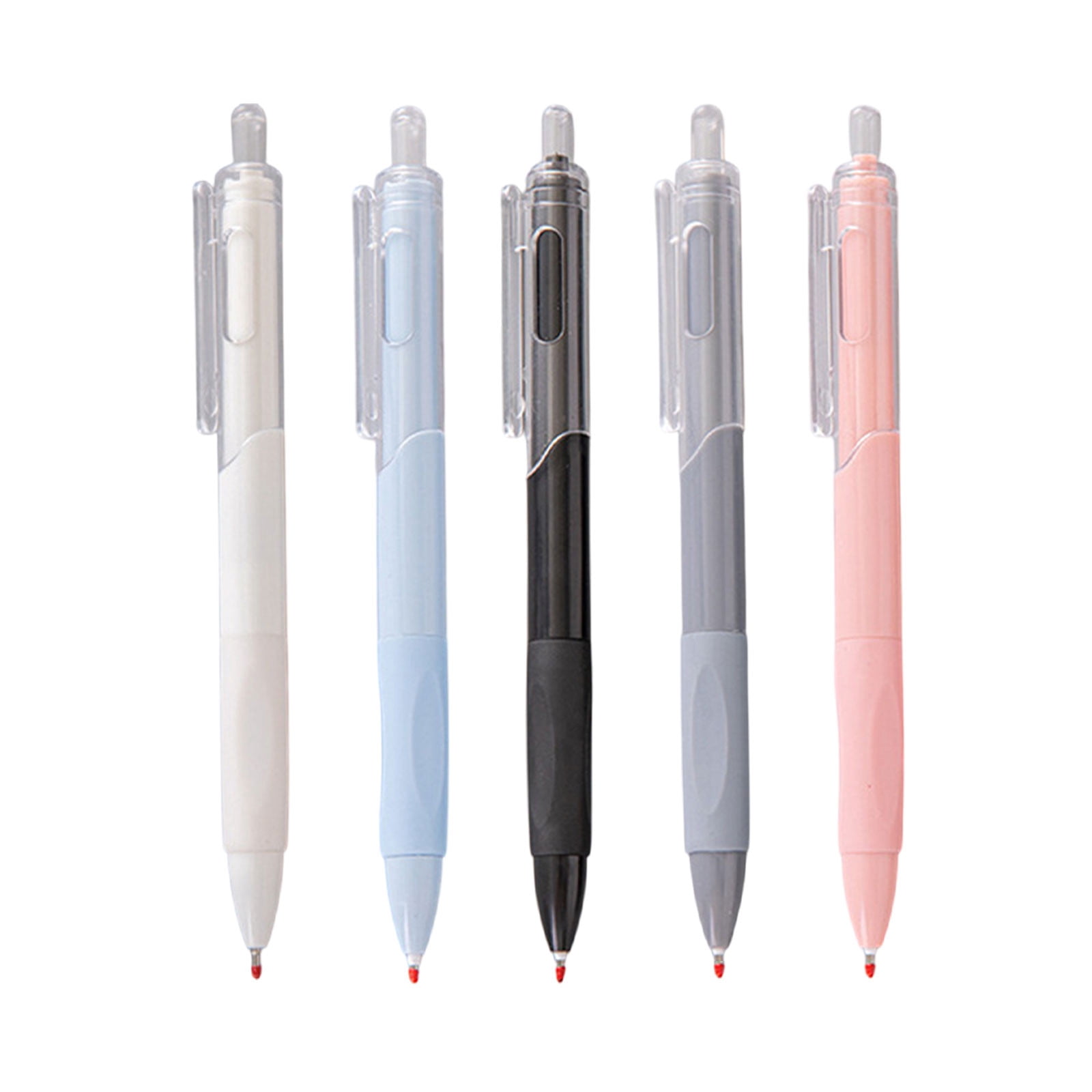 Gel Markers 5-Pack - 0.5mm Fine Point Black Ink Markers with Multicolor ...
