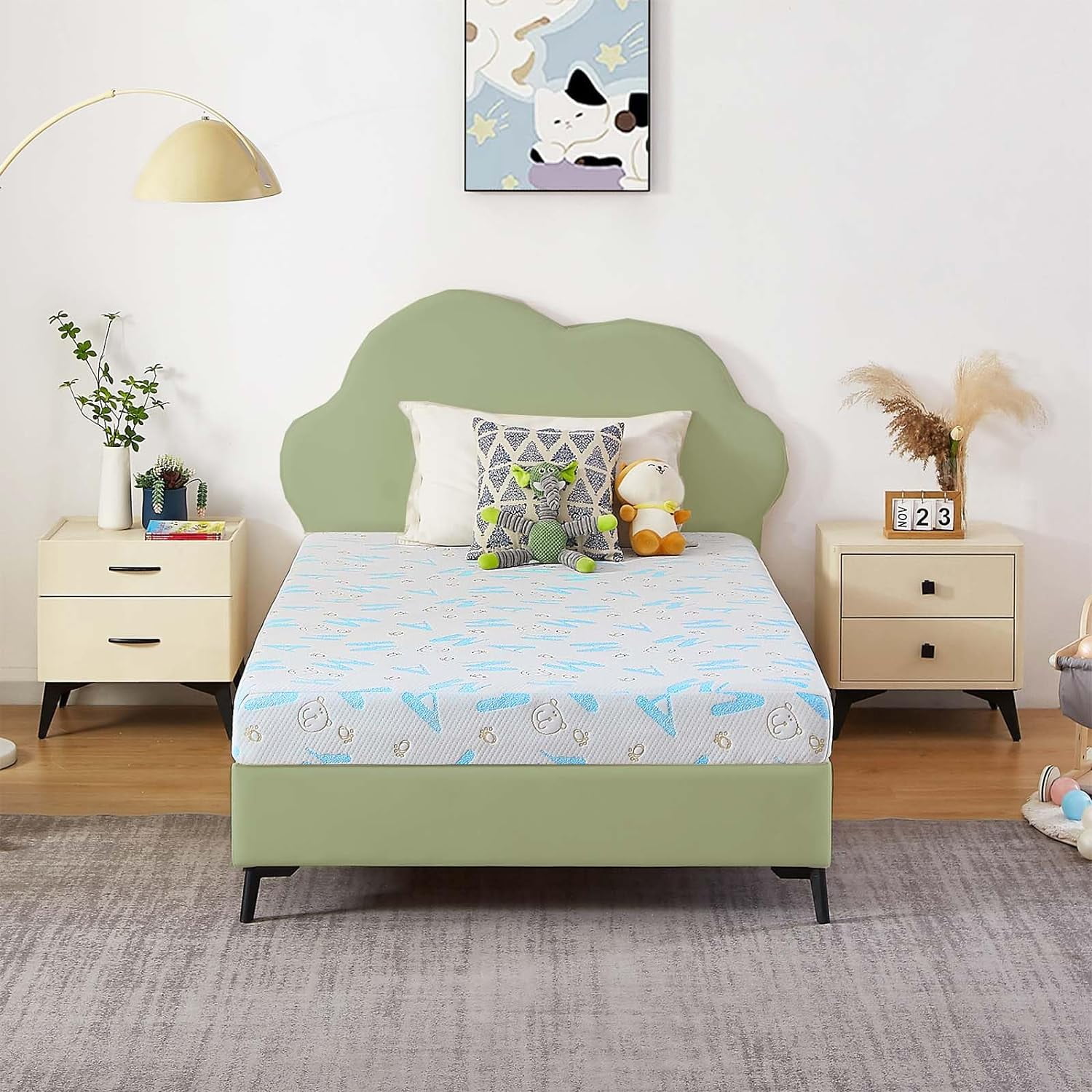 Gel Memory Foam Mattress, 5 Inch, Twin Alphabet Bed Mattress, Medium ...