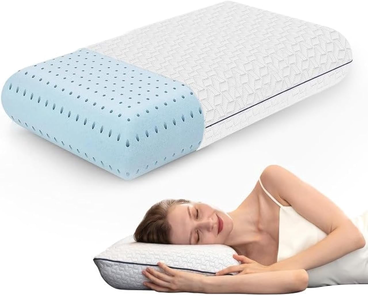 Gel Memory Foam Pillow - Standard Size, 1 Pack, Firm Pillow for Neck ...