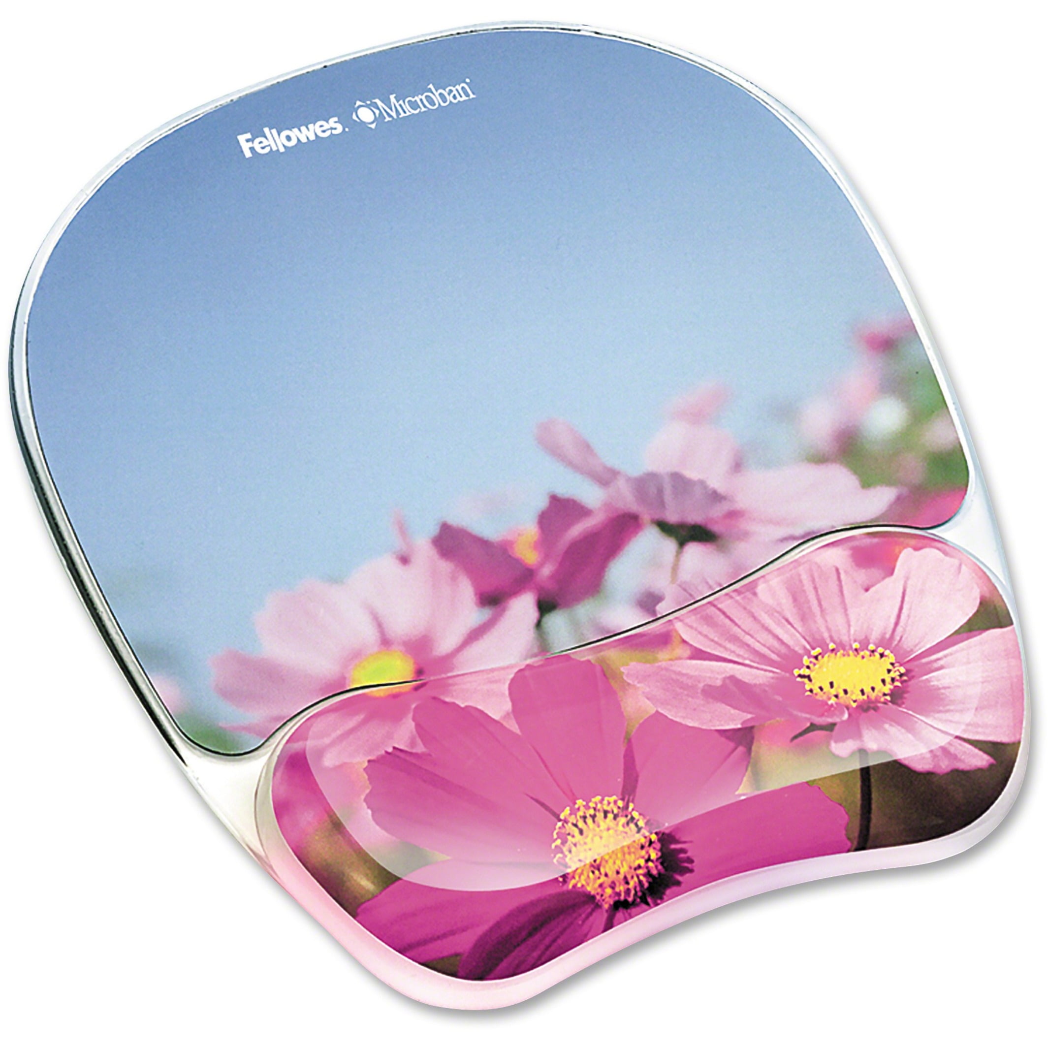 Gel Mouse Pad W/wrist Rest, Photo, 9 1/4 X 7 1/3, Pink Flowers | Bundle ...